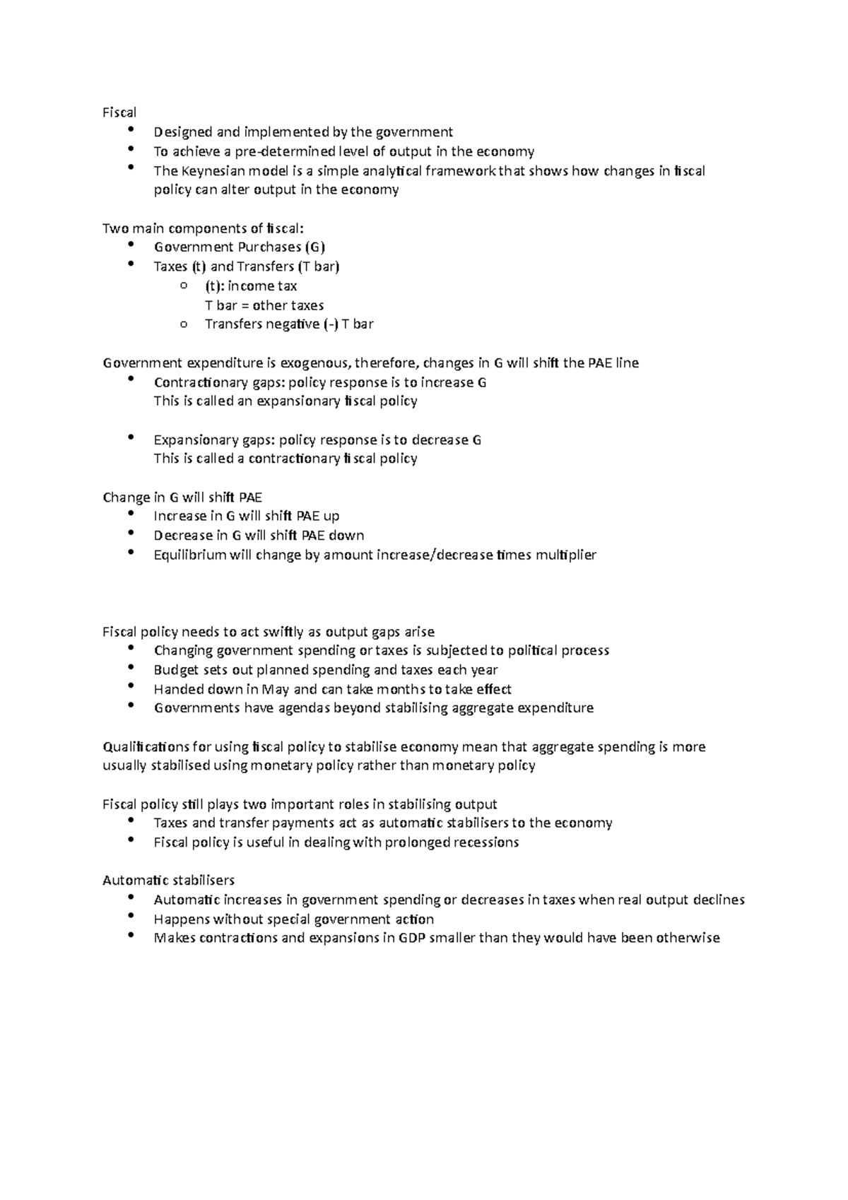Fiscal Policy - Studocu
