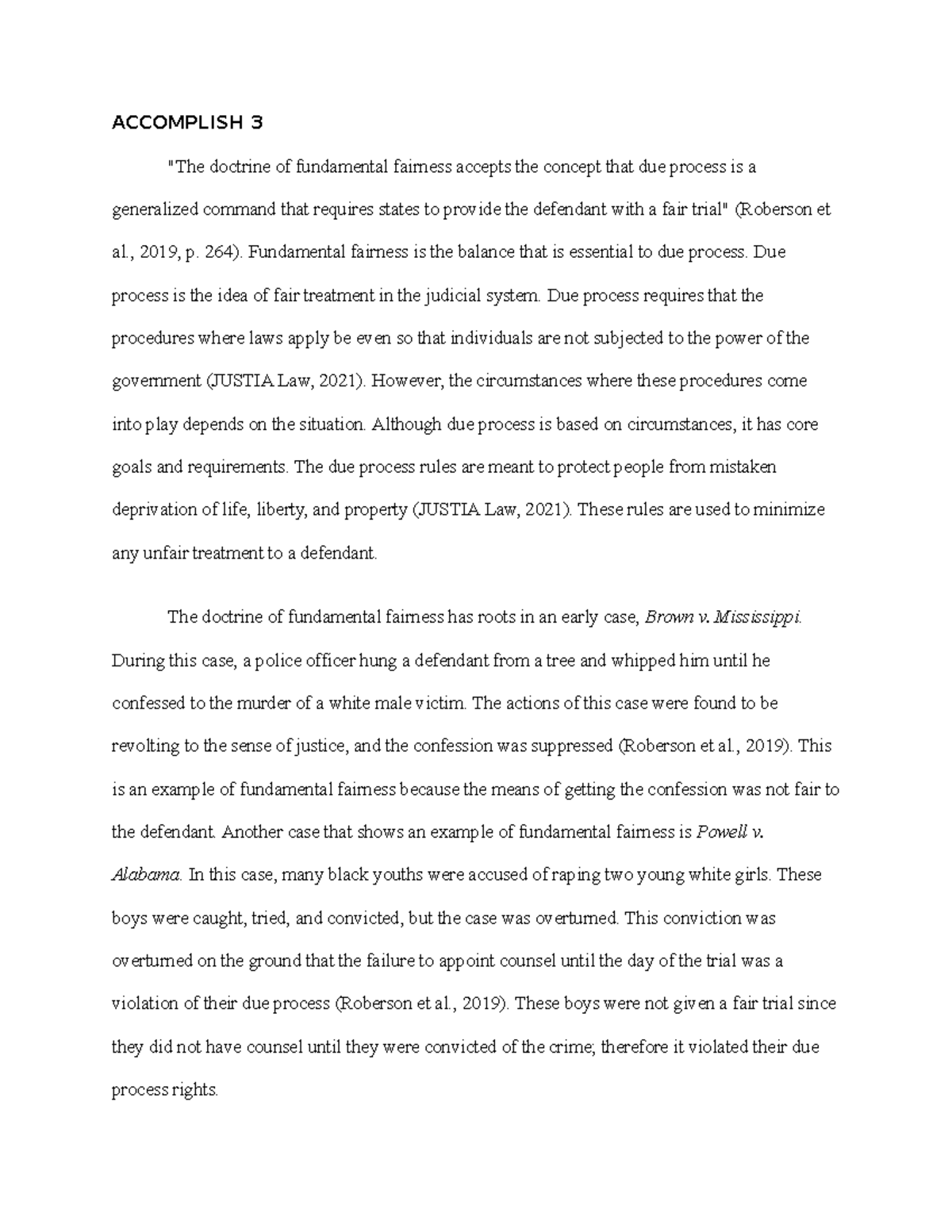 Doctrine of Fundamental Fairness in Due Process - Studocu