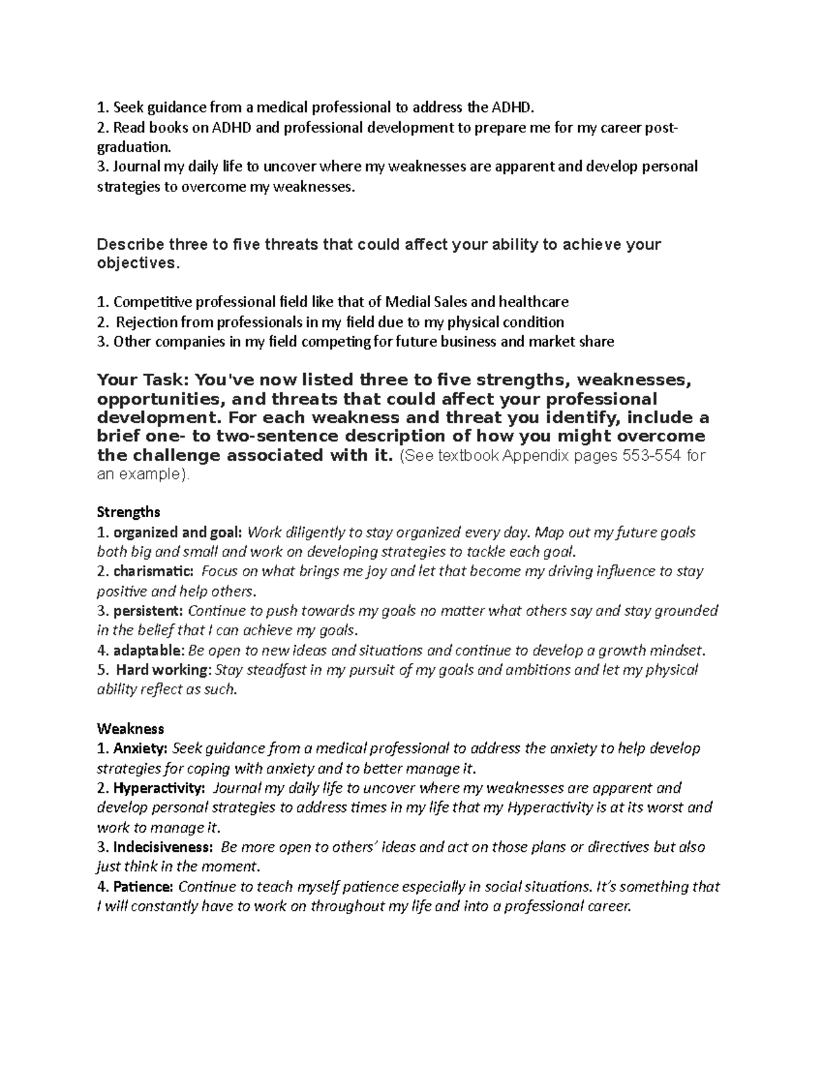 MKT application- chapter 2 pg. 2 - Seek guidance from a medical ...