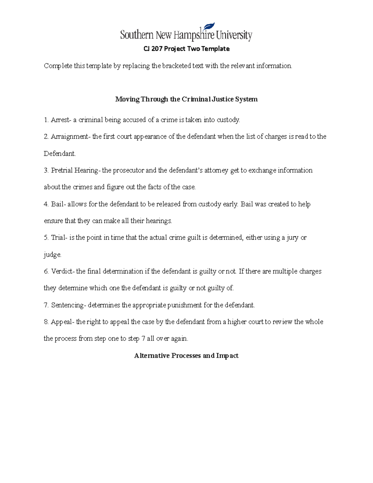 CJ 207 Project Two Template - CJ 207 Project Two Template Complete this ...