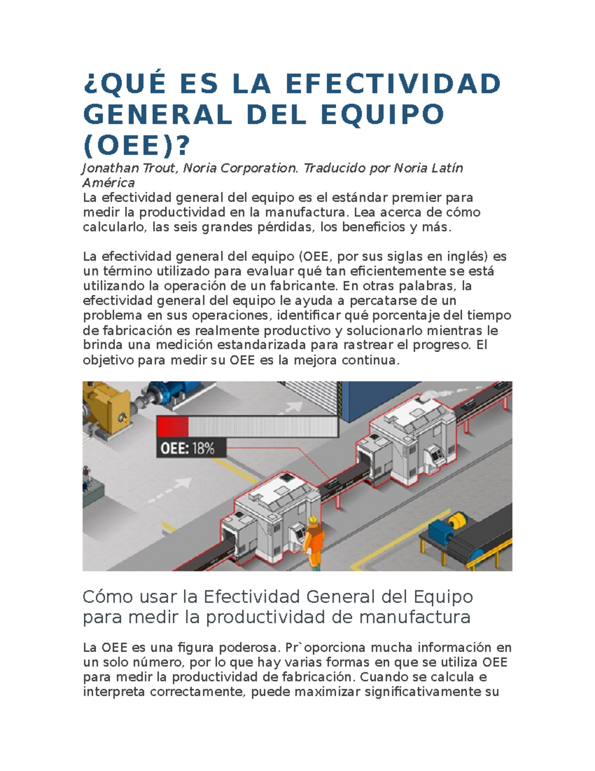 QUÉ ES LA Efectividad General DEL Equipo - ¿QUÉ ES LA EFECTIVIDAD ...