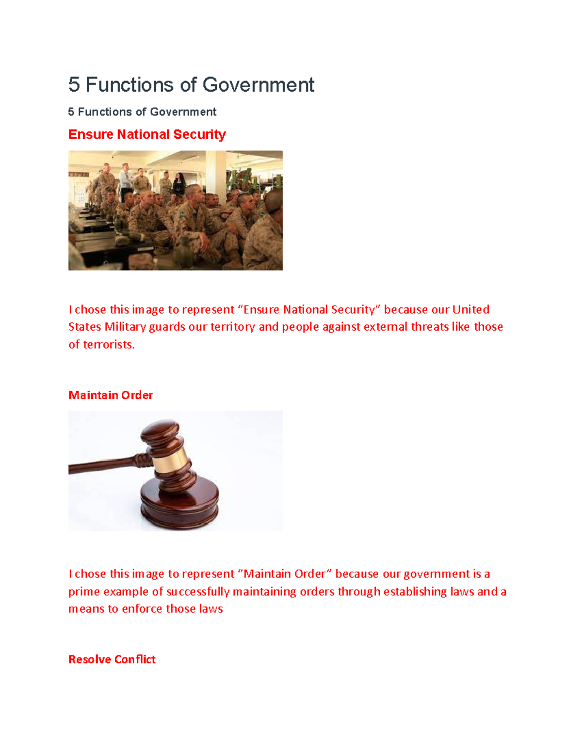 5 Functions of Government - Maintain Order I chose this image to ...