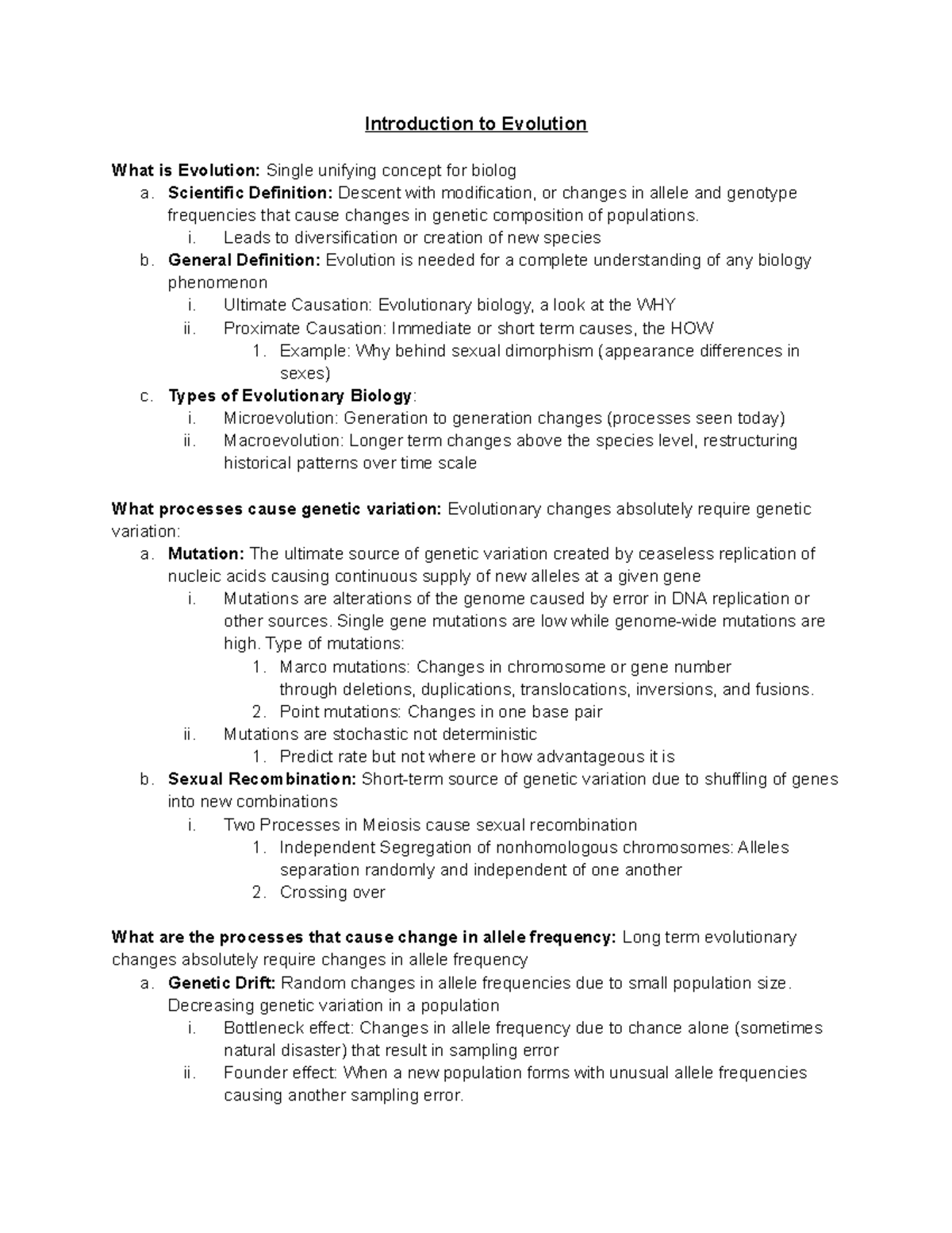 1. Intro to Evolution - Introduction to Evolution What is Evolution ...