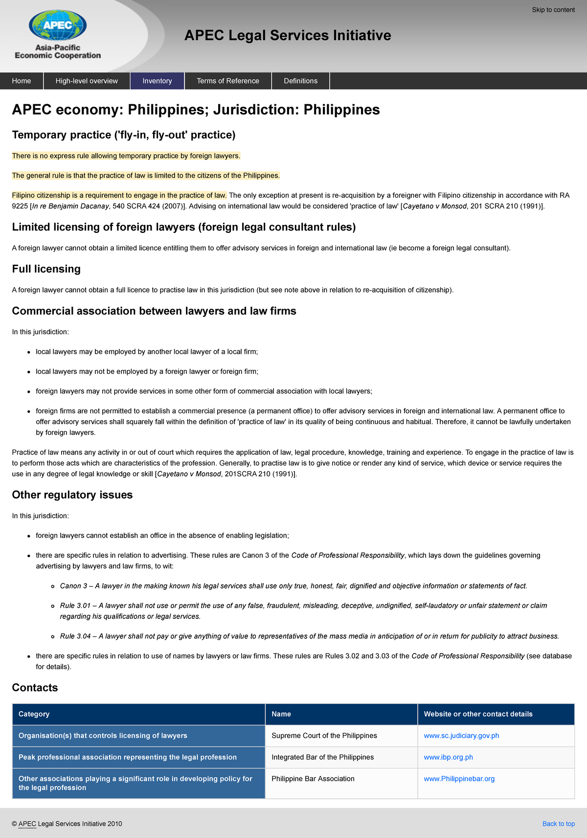 APEC Legal Services - None - Skip to content Home High-level overview ...