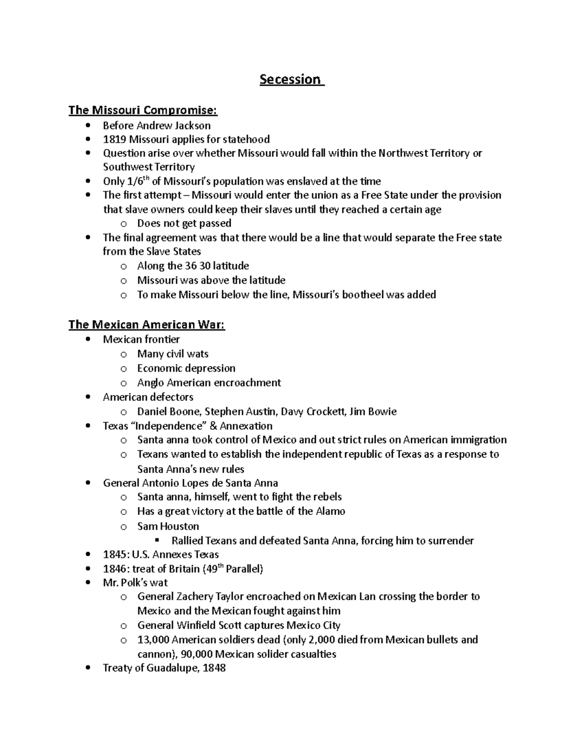 Secession - Secession The Missouri Compromise: Before Andrew Jackson ...
