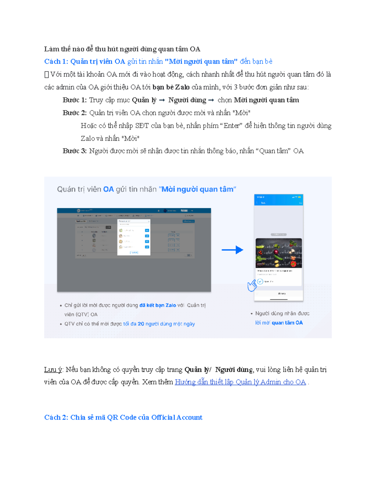 Làm thế nào để thu hút người dùng quan tâm OA - Làm thế nào để thu hút ...