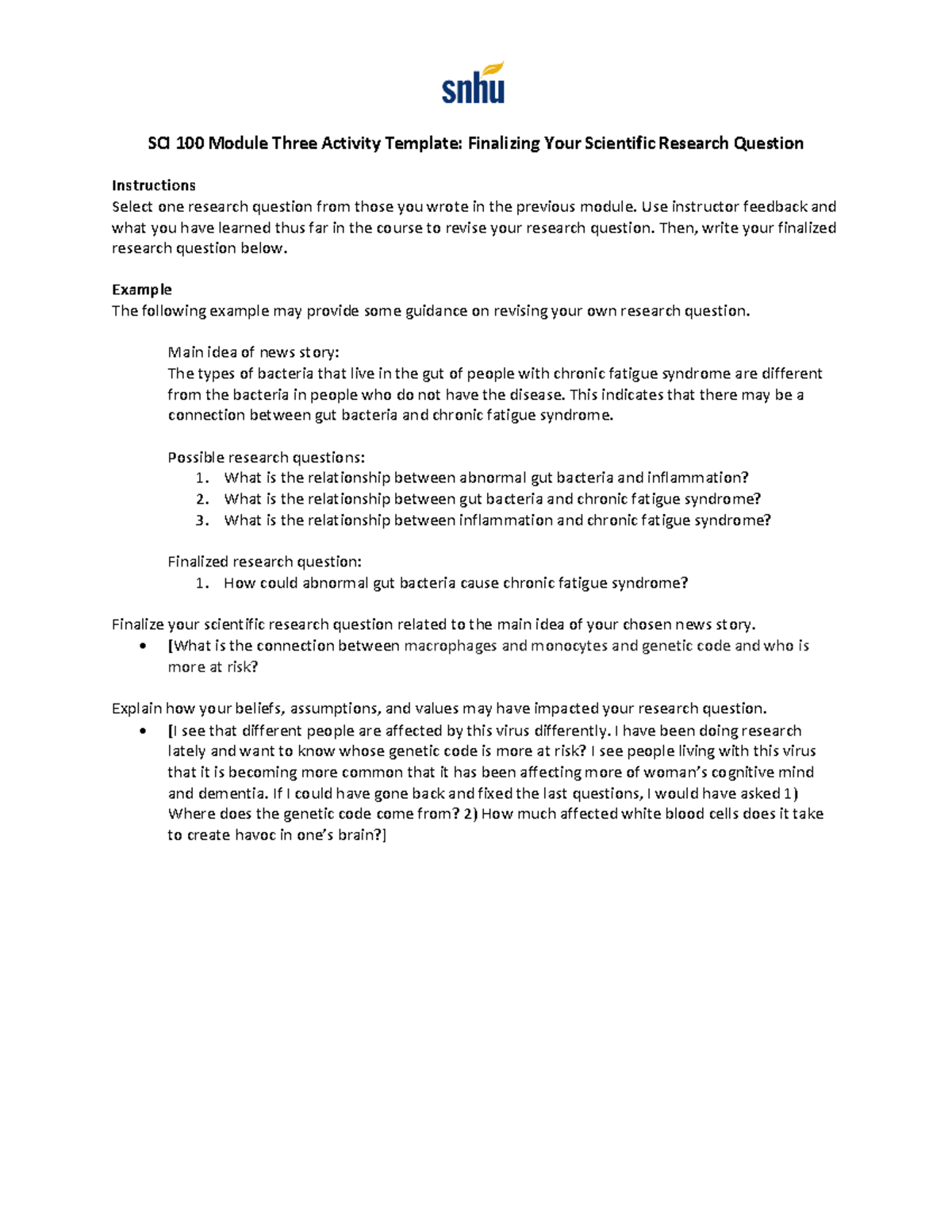 SCI 100 Module Three Activity Template (1) - SCI 100 Module Three ...