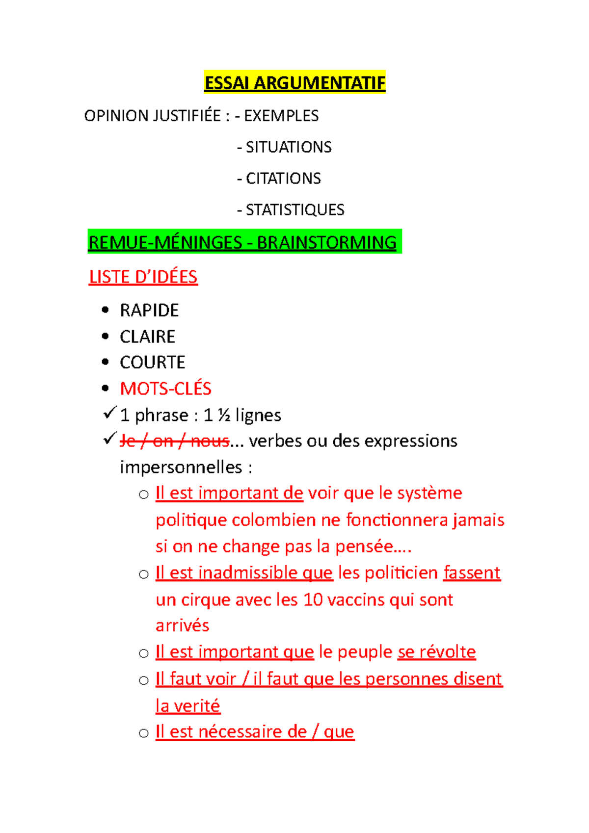Ejemplo de ensayo DELF B2 - ESSAI ARGUMENTATIF OPINION JUSTIFIÉE ...