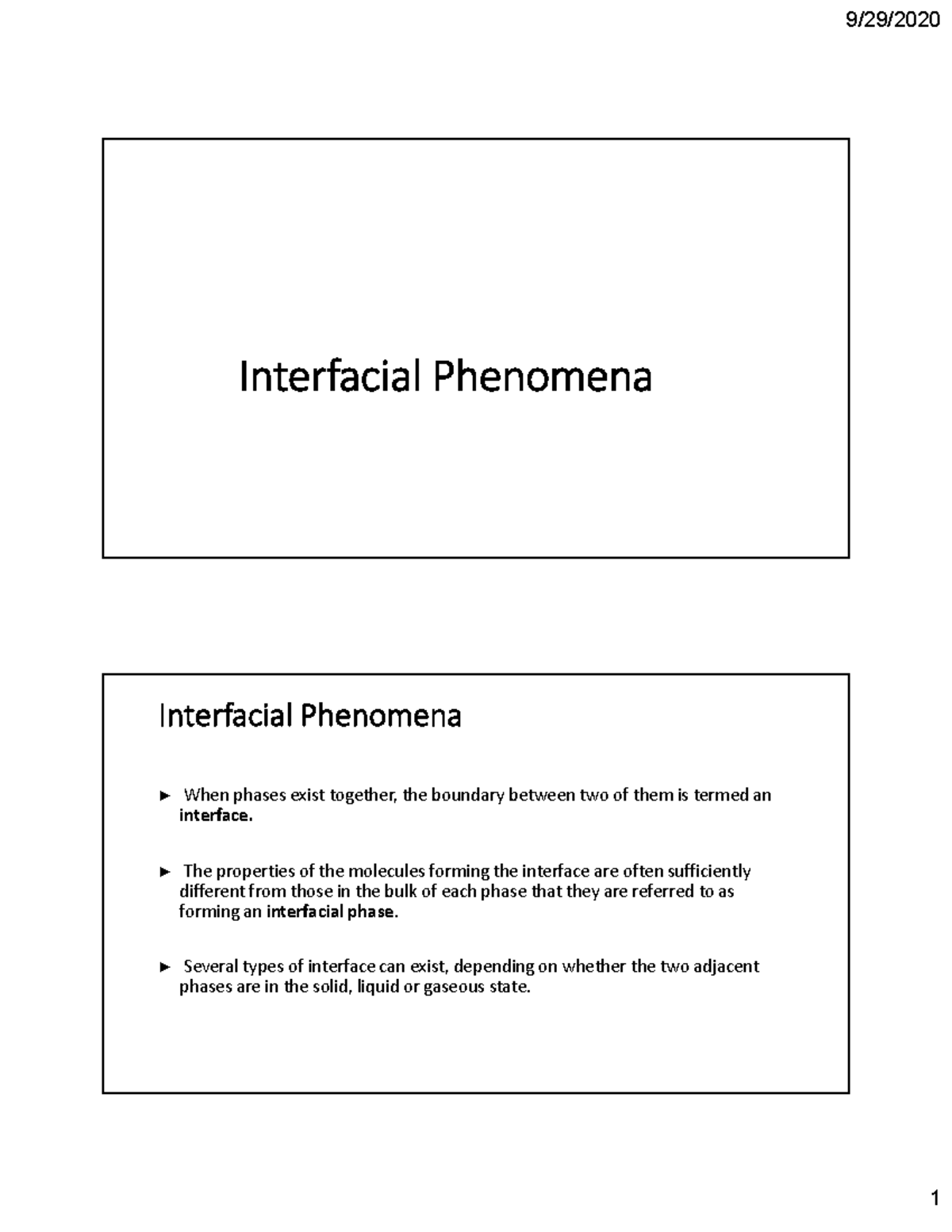 Interfacial-Phenomena - Interfacial Phenomena Interfacial Phenomena ...