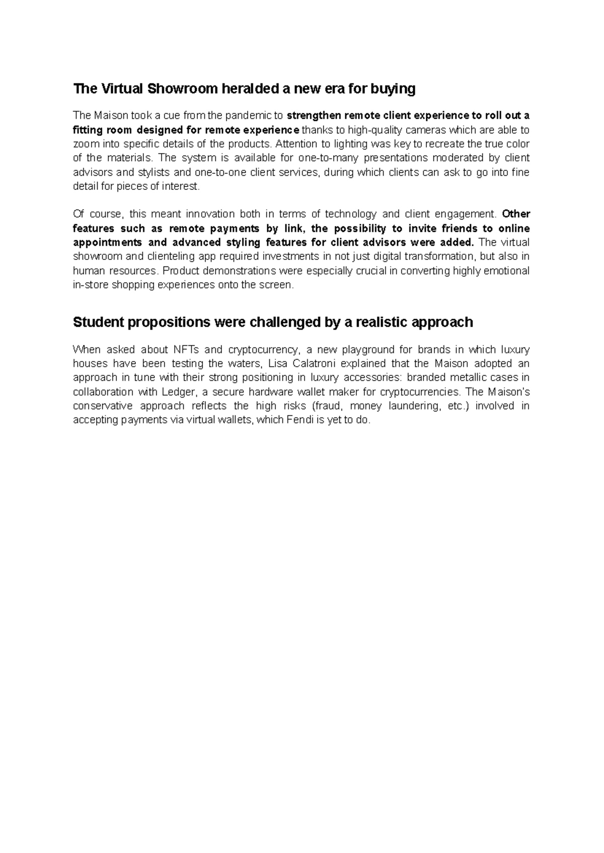 Lvmh notes - The Virtual Showroom heralded a new era for buying The ...