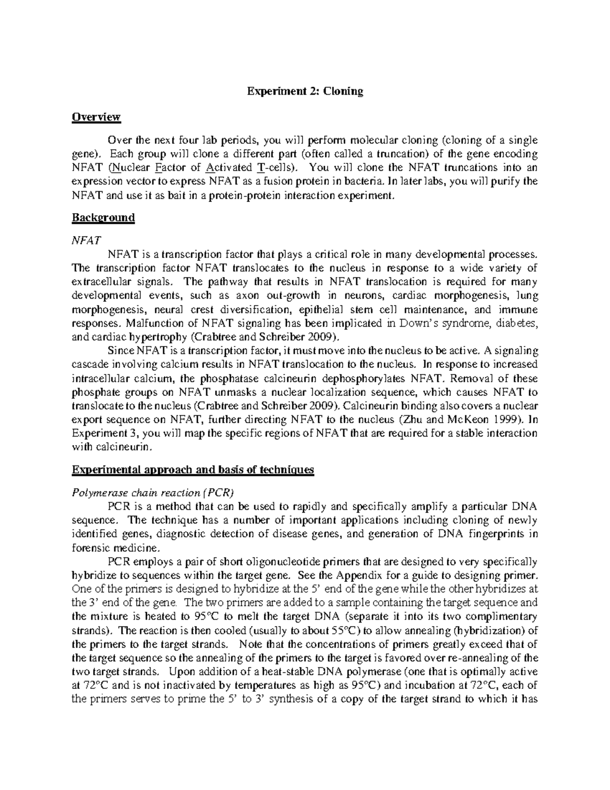 2 cloning spring 2024 Experiment 2: Cloning - Experiment 2: Cloning ...