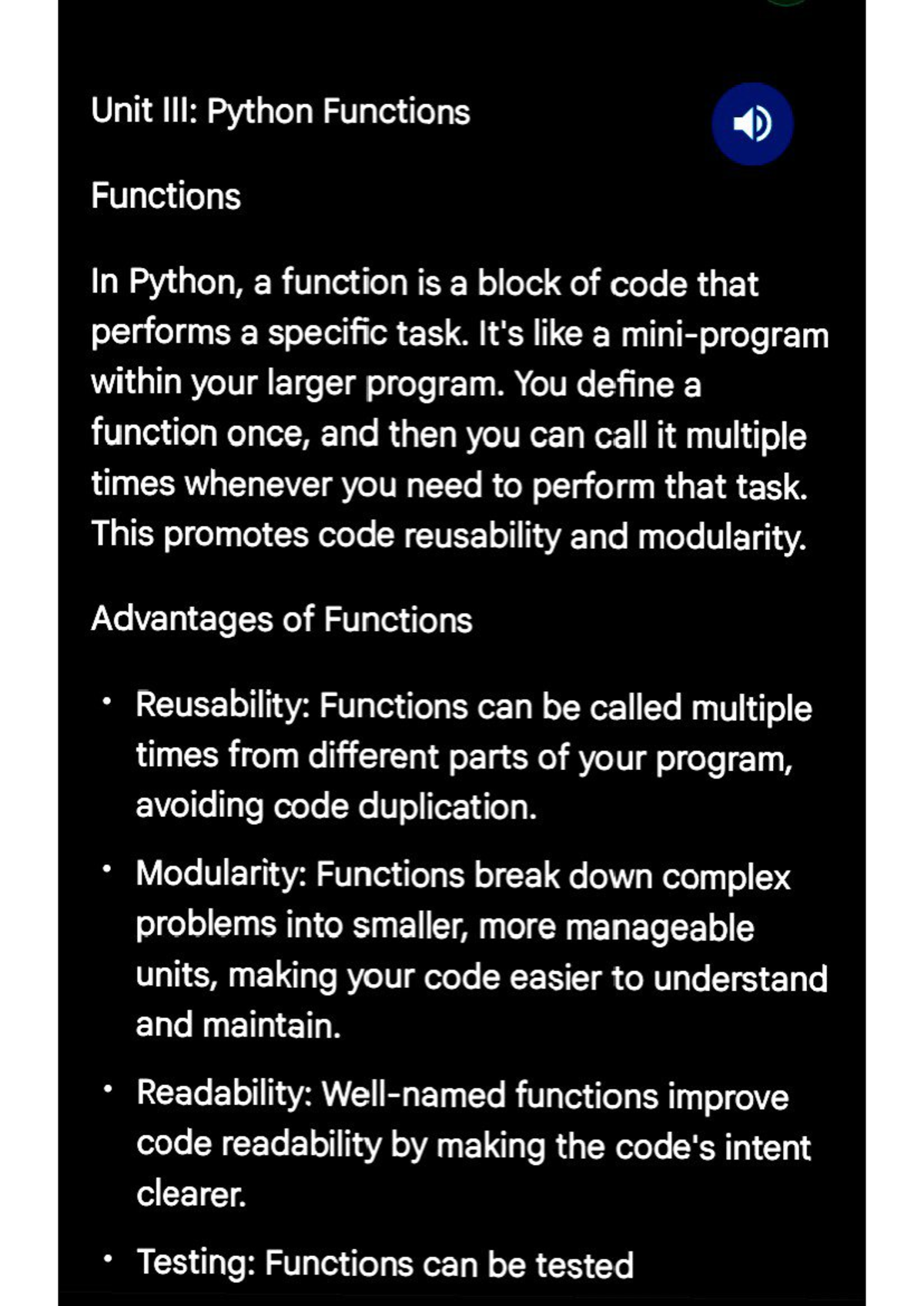 Prabhmangat. python funcation ppt - Unit Python Functions Functions In Python, a function is a ...
