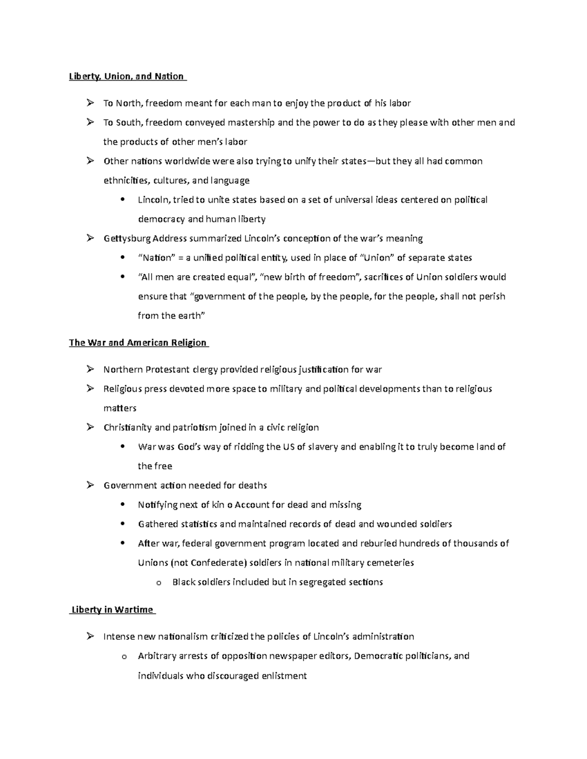 Liberty 1 - Lecture notes Chapter 5 - HIST 1302 - LSC - Studocu