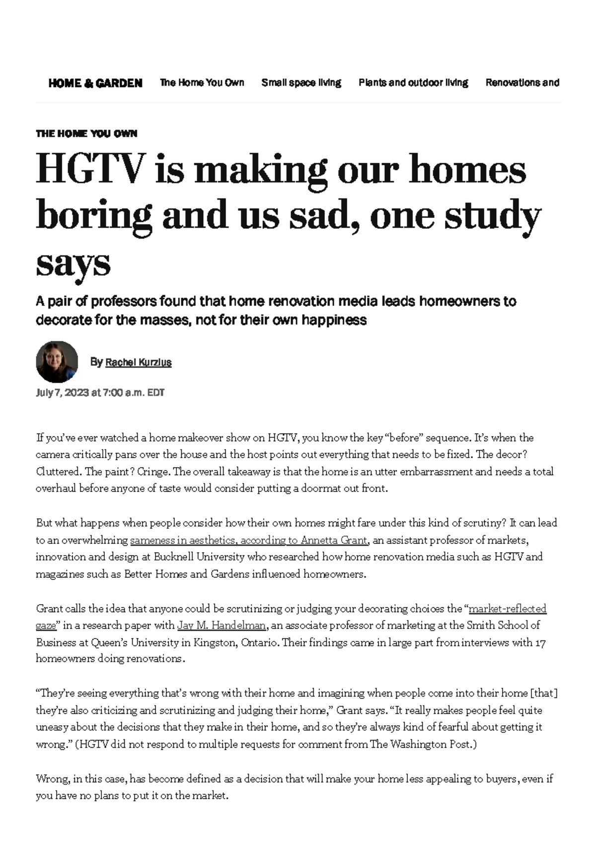 HGTV is making our homes boring and us sad, one study says - The Washington Post - e Home You ...