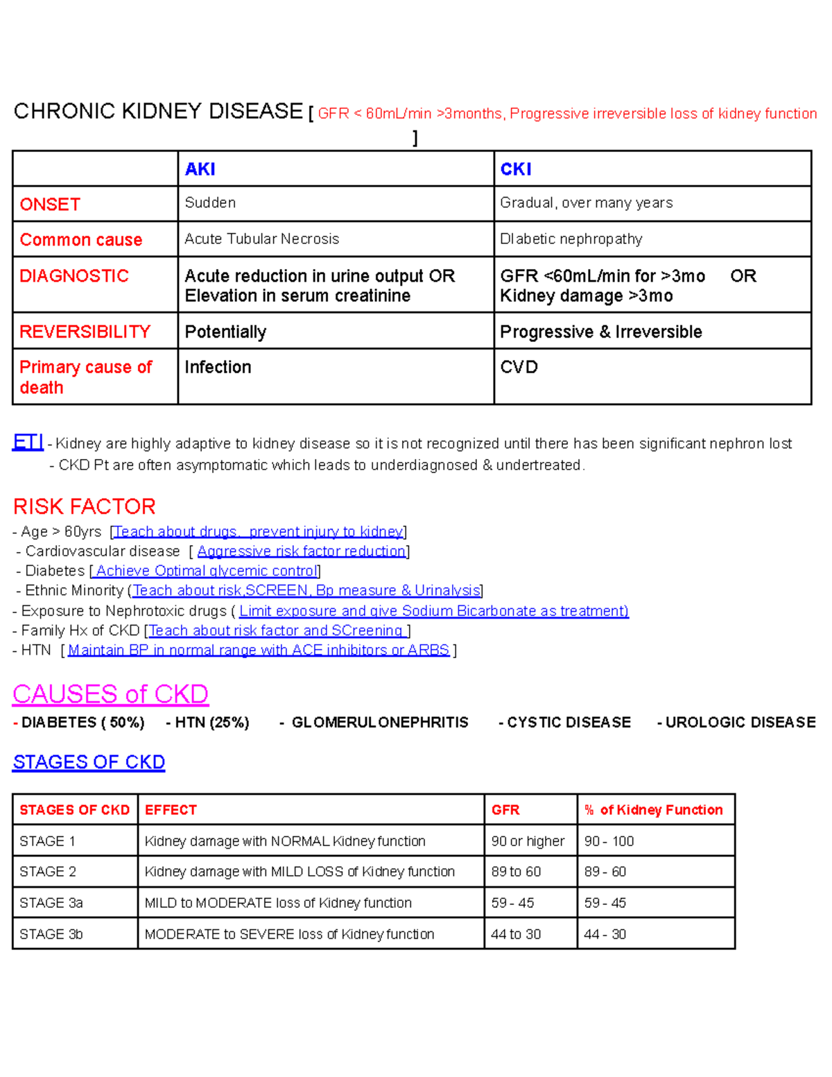 CKD - Google Documents - CHRONIC KIDNEY DISEASE [ GFR 3months ...