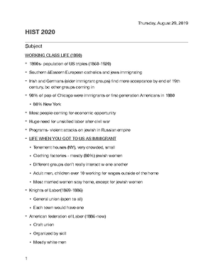 2-ch14-outline - Lecture notes - HIST 2020 - Studocu