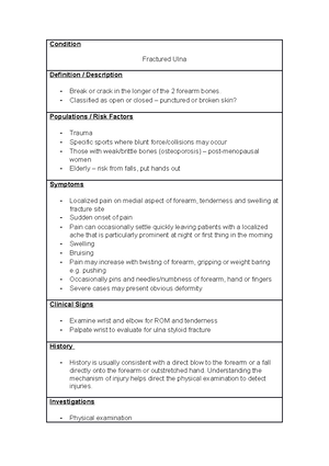 Clinical Pattern Sheet overview - Clinical Pattern Sheet You will find ...