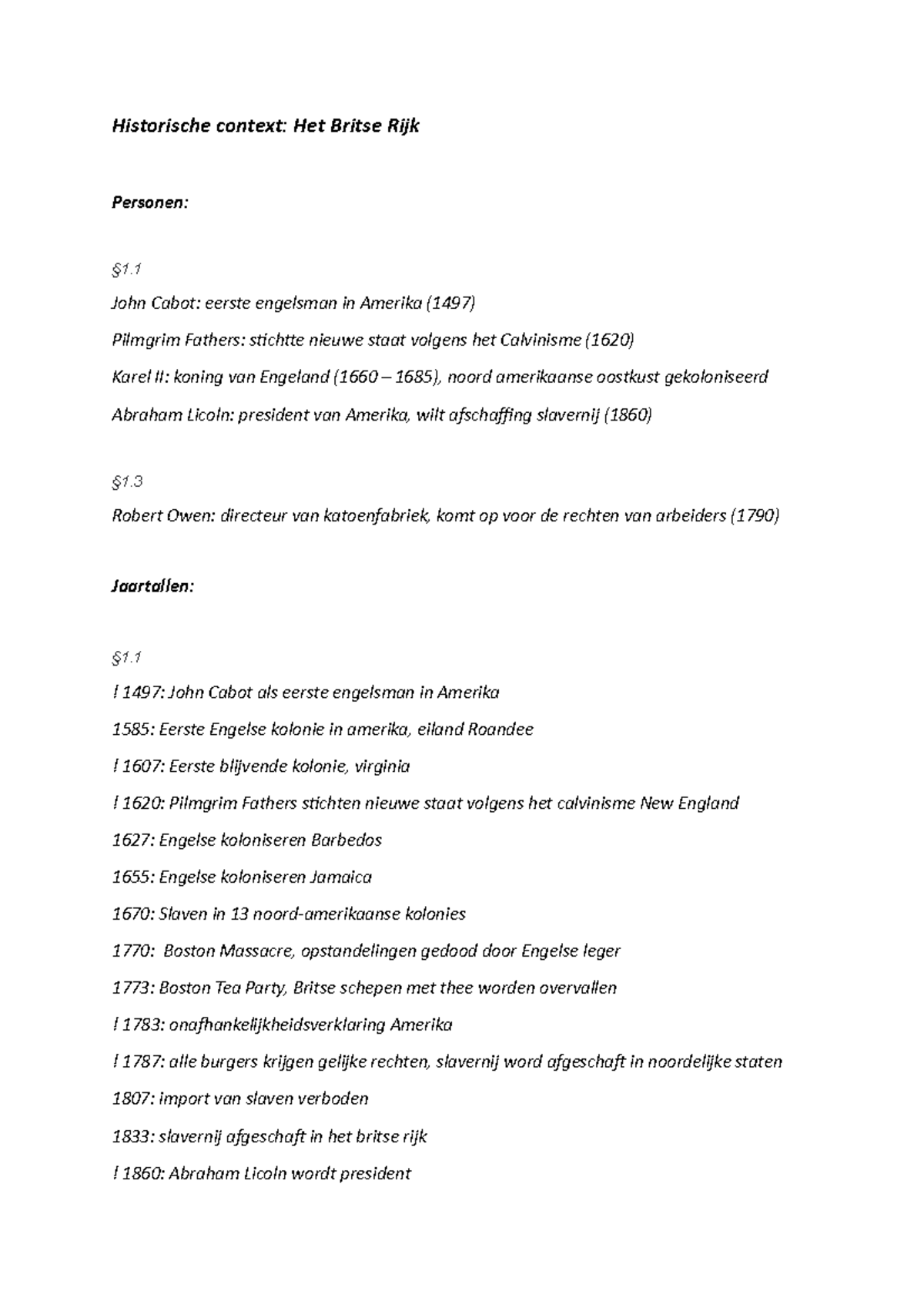 Britse Rijk - Historische context: Het Britse Rijk Personen: §1. John ...