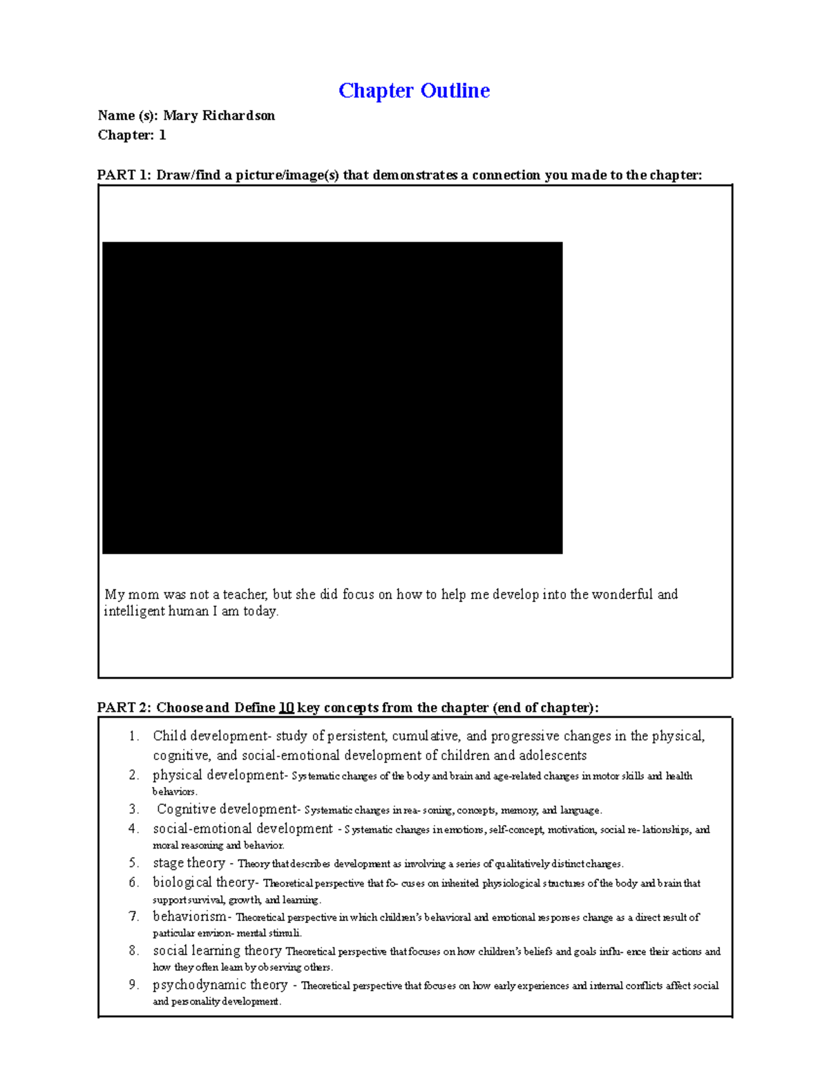 Week 2 Tasks: Outline and application activity - Chapter Outline Name ...