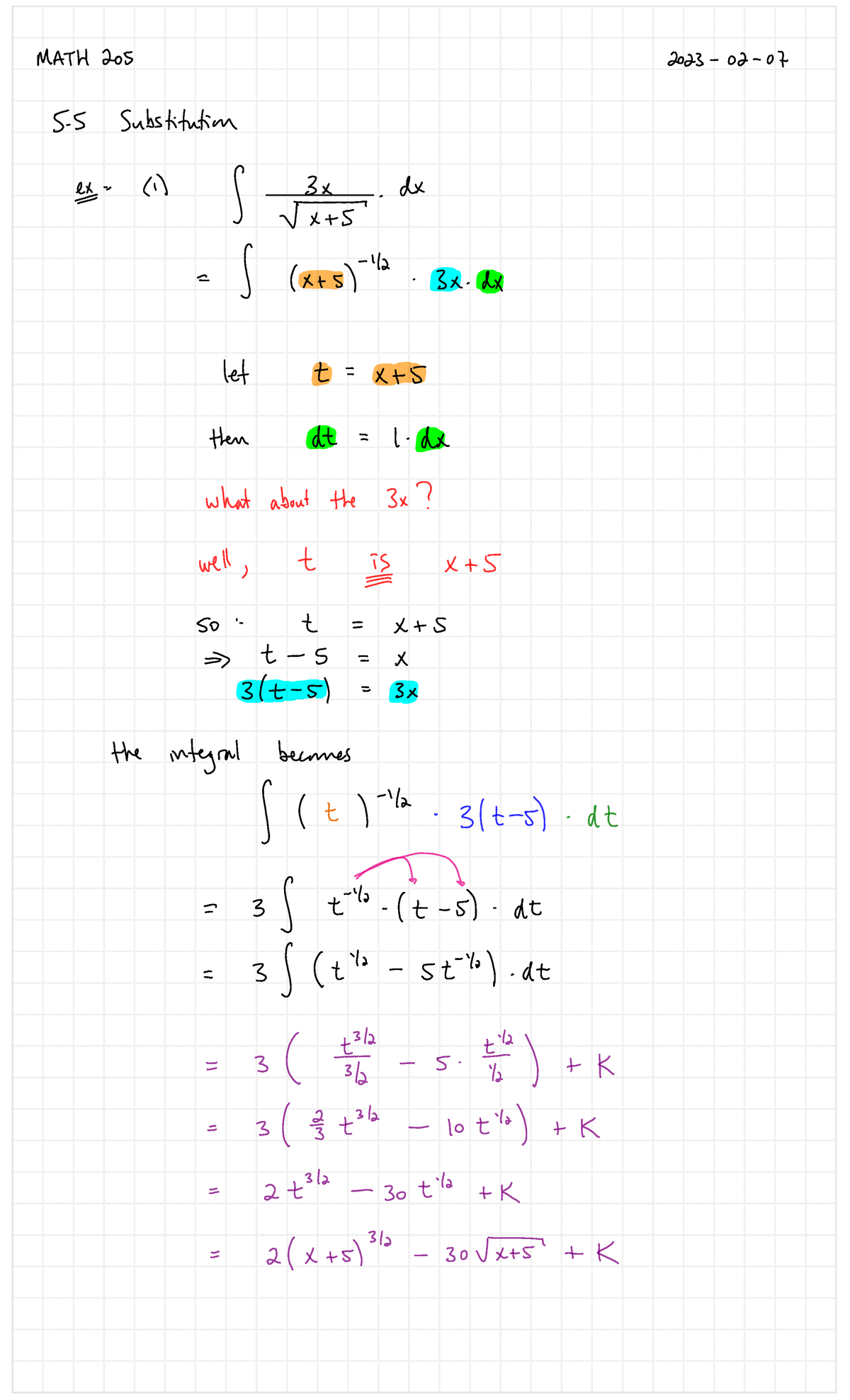 MATH 205 Lecture Notes 2023-02-07 - 205 - Studocu