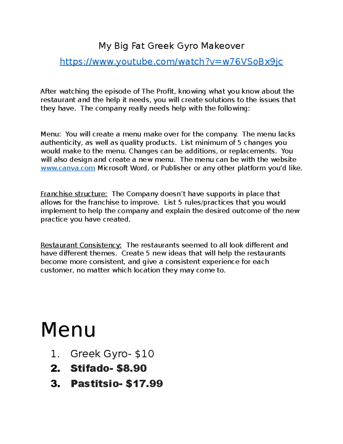 Big greek gyro - an assignment - My Big Fat Greek Gyro Makeover youtube ...