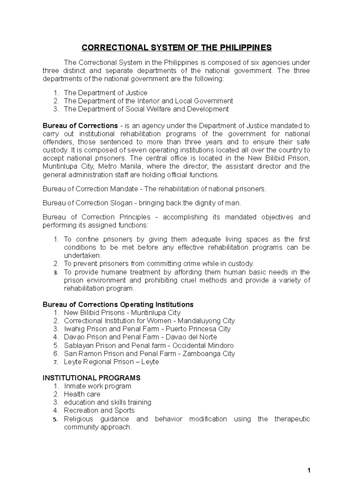 Correctional%20Administration 8 - CORRECTIONAL SYSTEM OF THE ...
