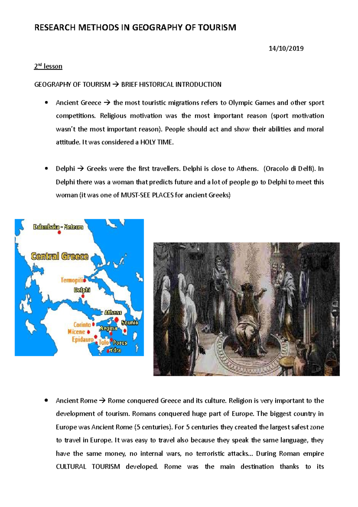 Research Methods IN Geography OF Tourism (4 CFU) - RESEARCH METHODS IN ...