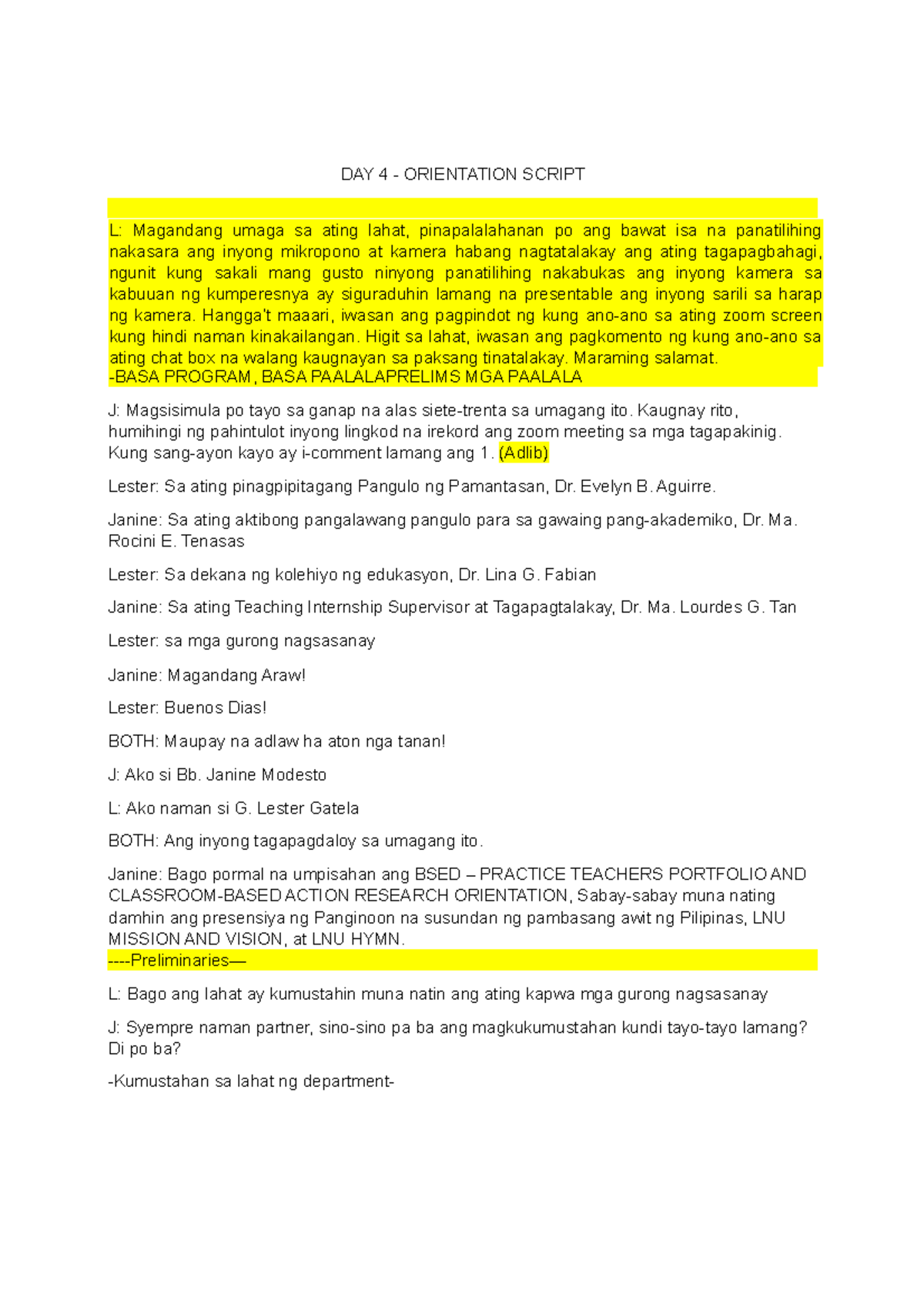 Conference- Script - This is a sample copy for hosting - DAY 4 ...