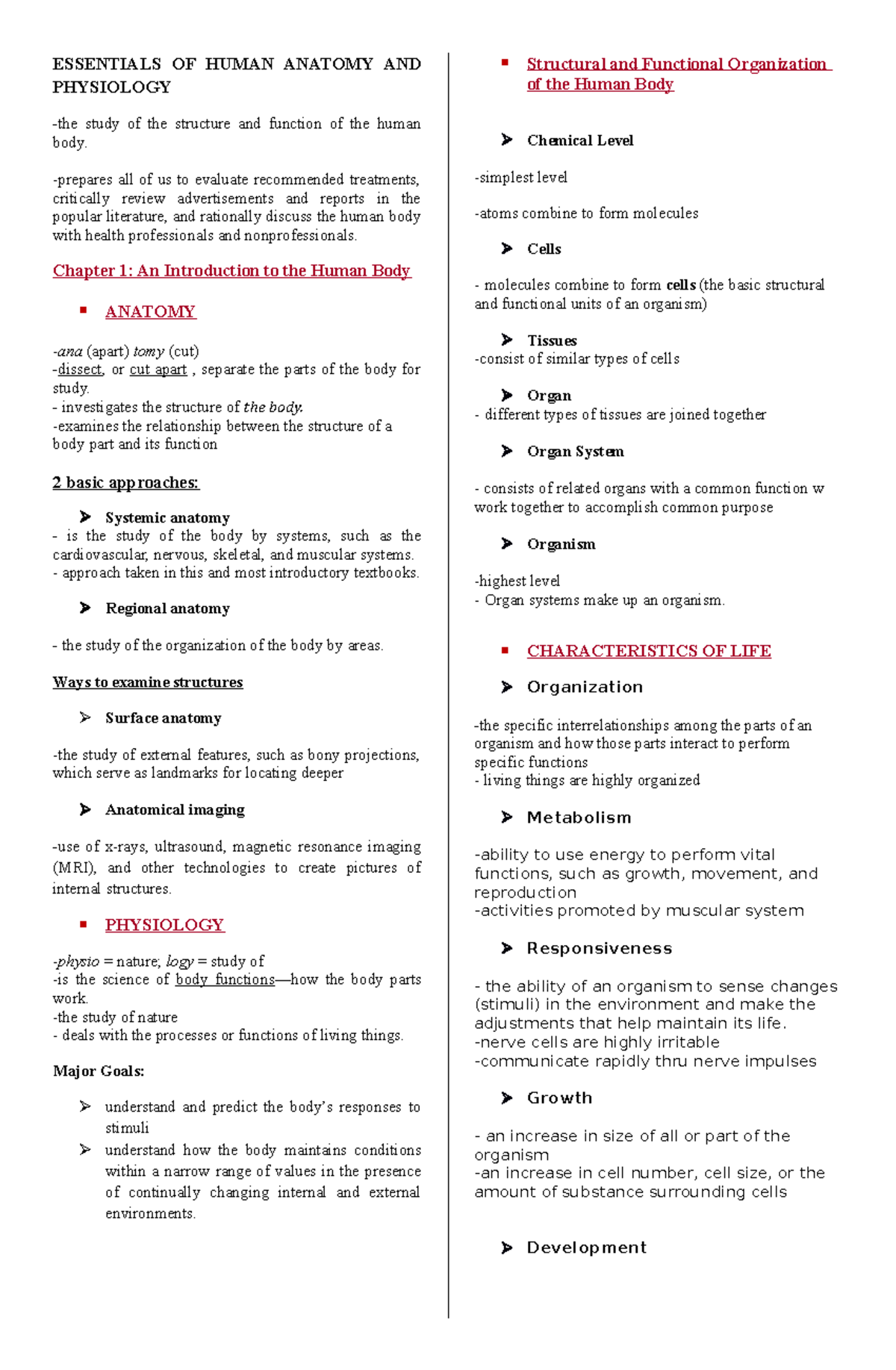 Introduction to Anaphy - ESSENTIALS OF HUMAN ANATOMY AND PHYSIOLOGY the ...