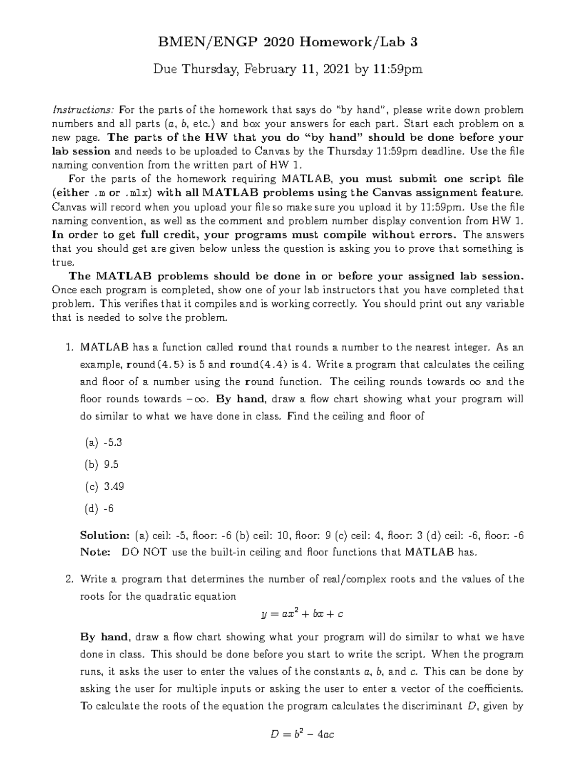 Homework 3 - BMEN/ENGP 2020 Homework/Lab 3 Due Thursday, February 11 ...