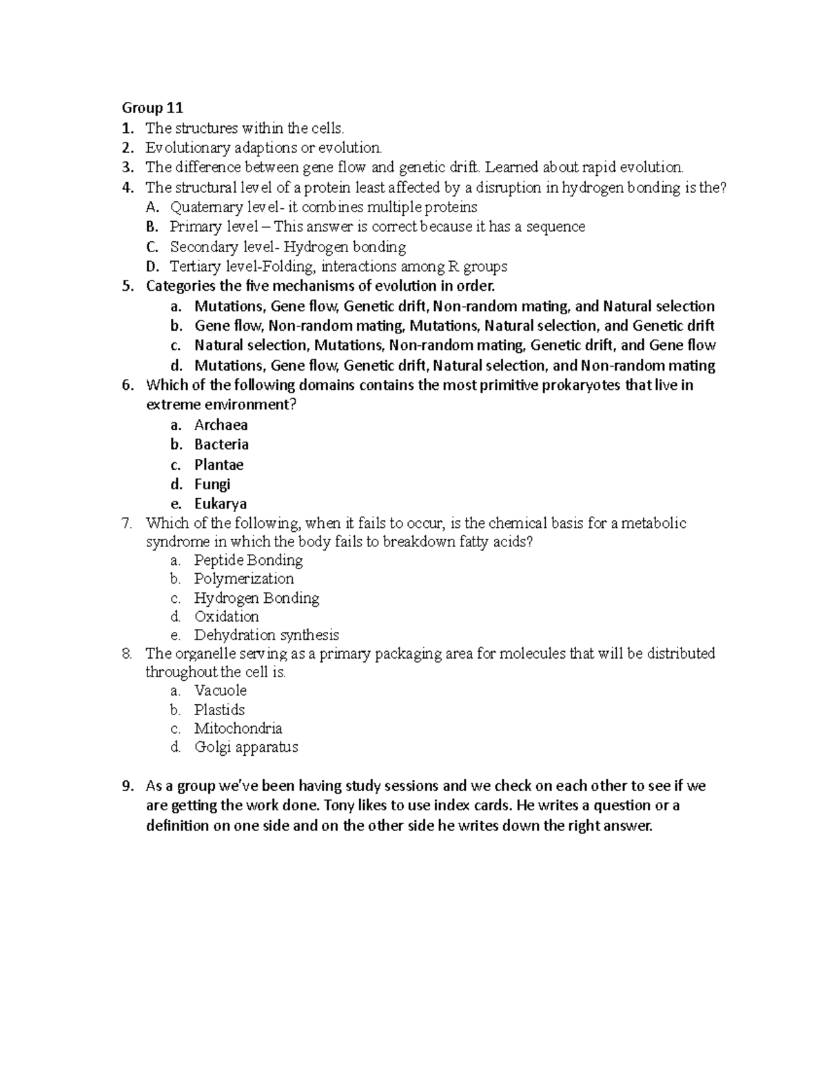 Biology 150 - this is one assignment you have to do - Group 11 The ...