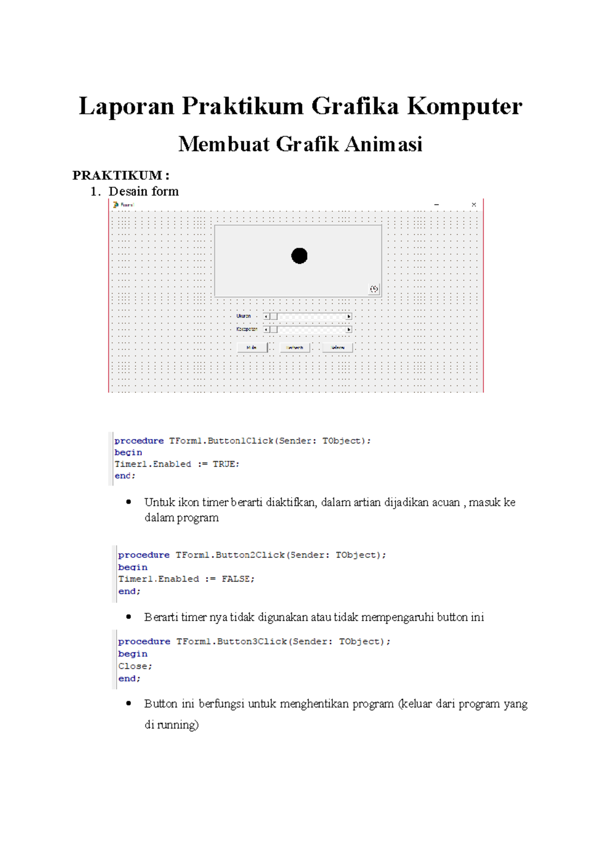 Laporan Praktikum Grafika Komputer Membuat Grafik Animasi - Laporan ...