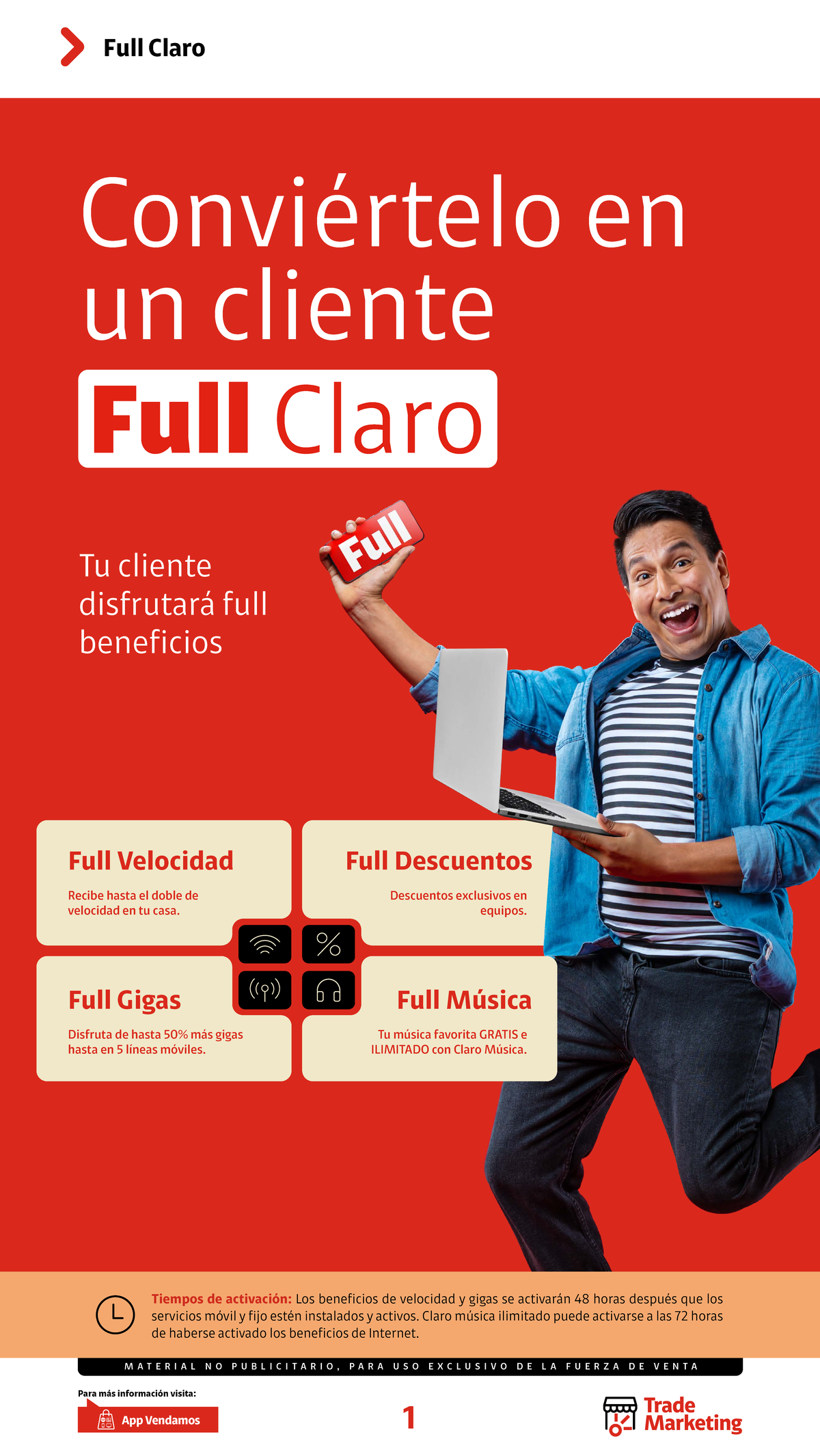 Full Claro - Tiempos de activación: Los beneficios de velocidad y gigas se activarán 48 horas ...