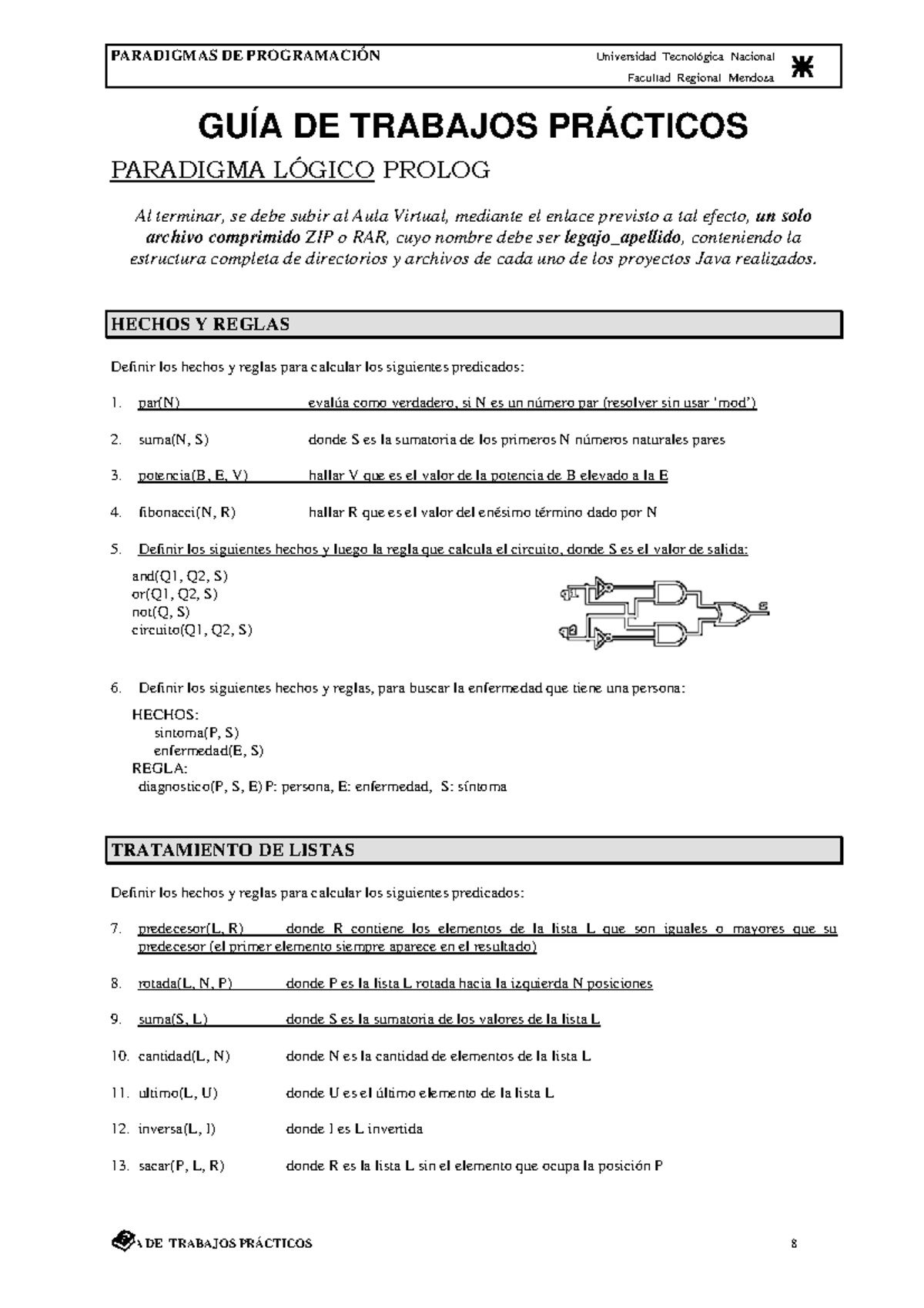 Guia PP TP Prolog - PARADIGMAS DE PROGRAMACIÓN Universidad Tecnológica ...
