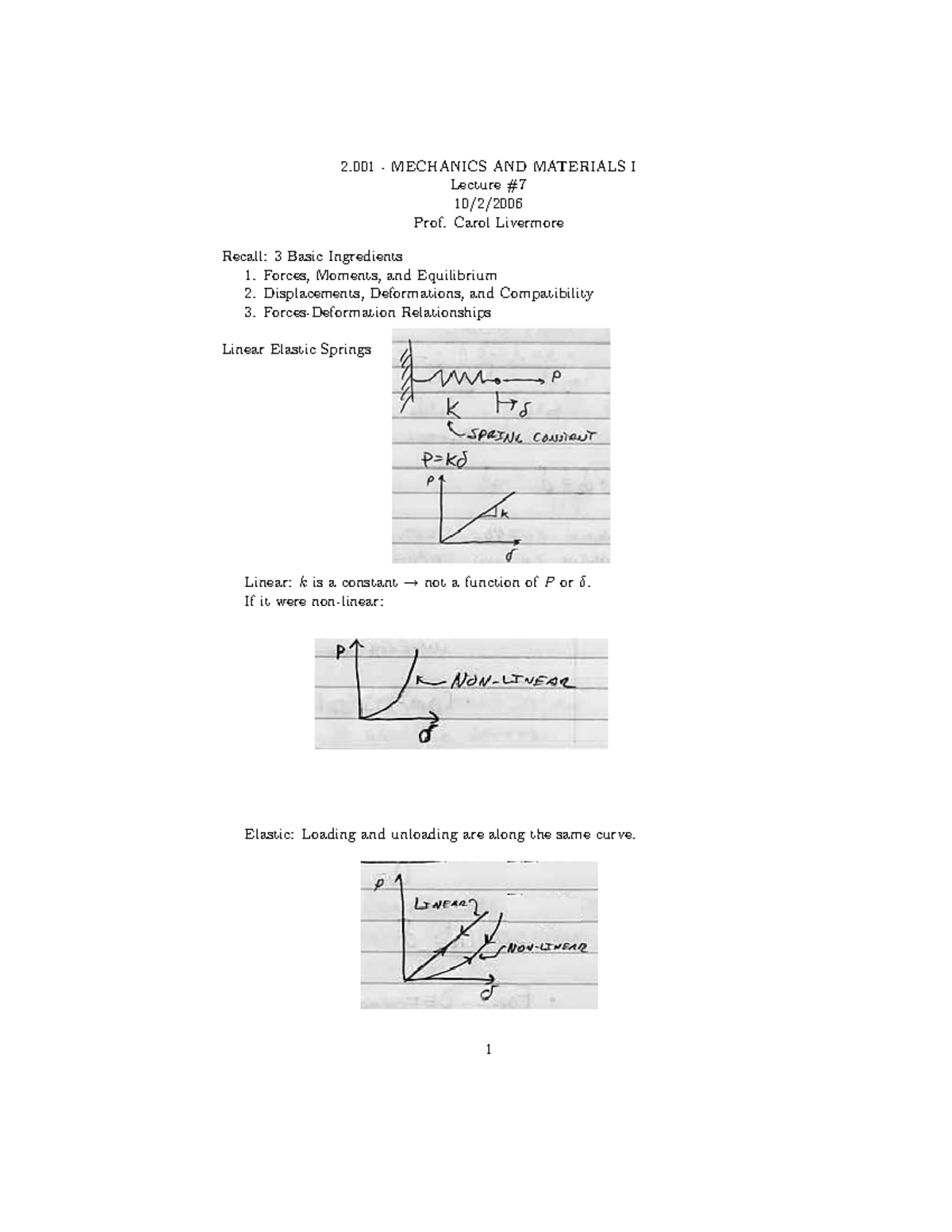 8ee771f4edfda 8df0e9f1b38c491dc46 lec7 - 2 - MECHANICS AND MATERIALS I Lecture # 10/2/ Prof ...
