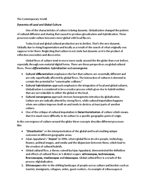 Economic Globalization and Global Trade - The Contemporary World ...