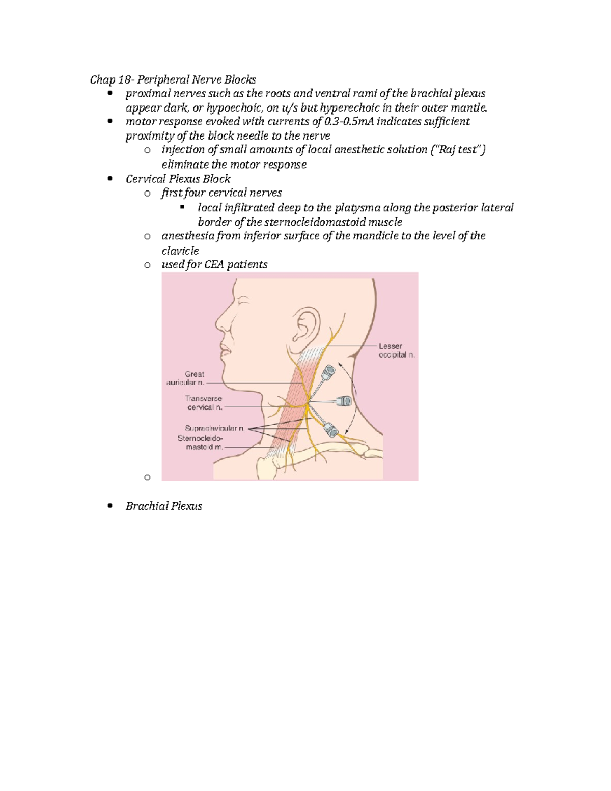 Chap 18- Regional Blocks - Chap 18- Peripheral Nerve Blocks proximal ...