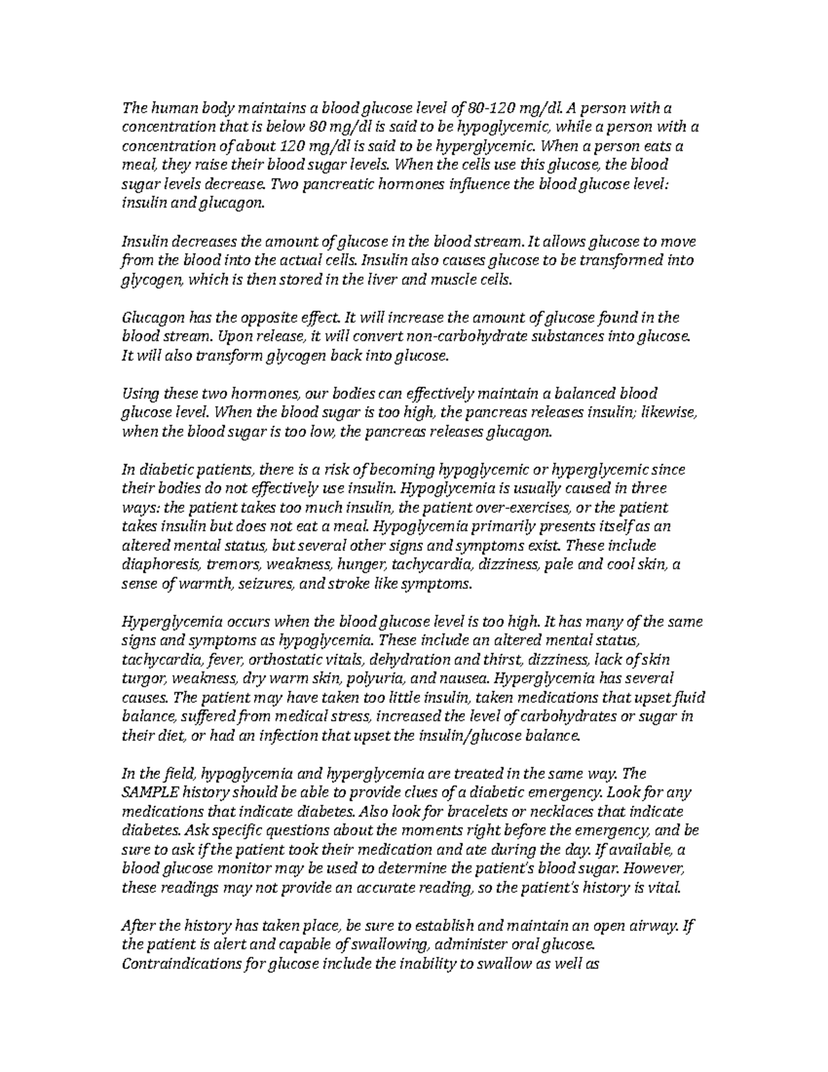 Week 8 - EMT Basic Week 1 Notes. Learn how to become an EMT - The human ...