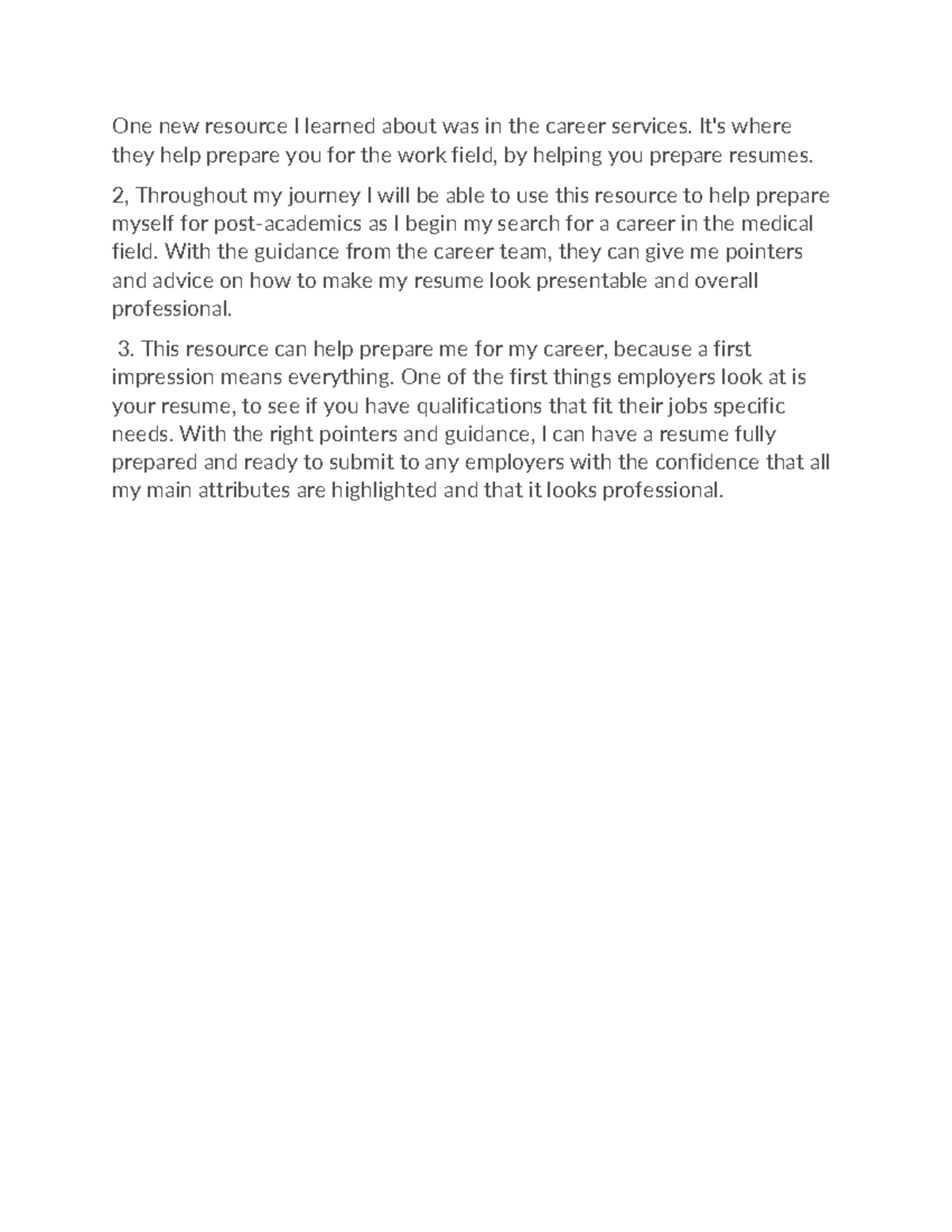 Self Refection Student Success - SS1000 - UMA - Studocu