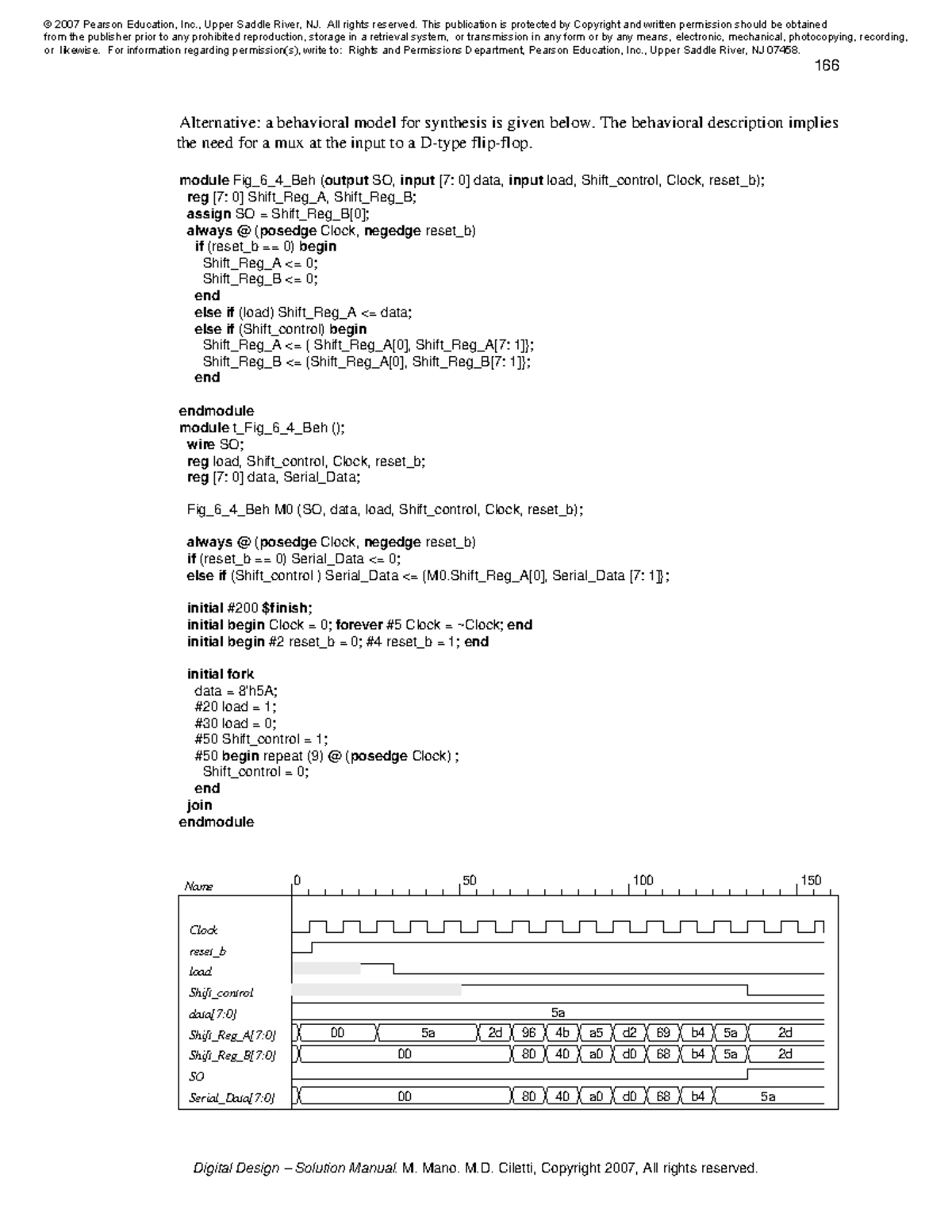 Morris Mano DD Solutions Manual-6 - 166 Alternative: a behavioral model for synthesis is given ...