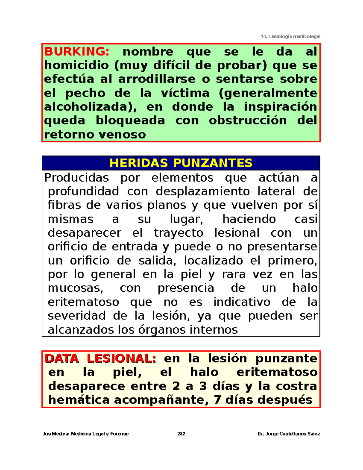 14b Lesiología - informacion - BURKING:BURKING: nombre que se le da al ...