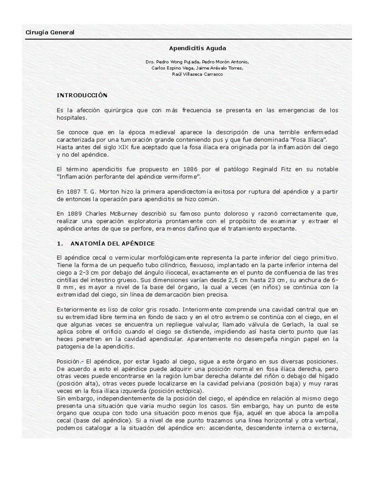 Apendicitis Aguda - repaso de adpendicitis - Cirugía General ...