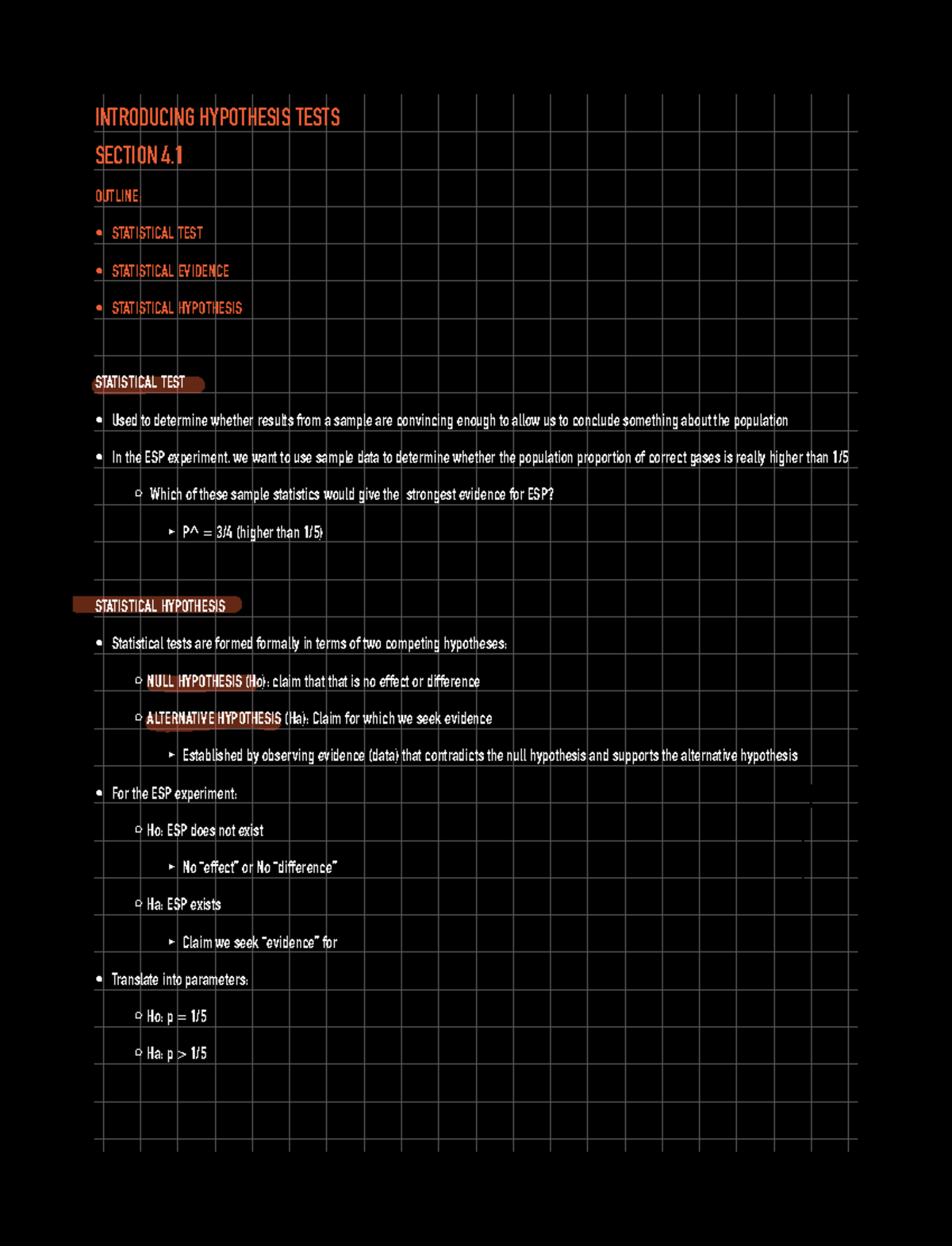 STAT Lecture 4.1 LVA - Notes - INTRODUCING HYPOTHESIS TESTS SECTION 4 ...
