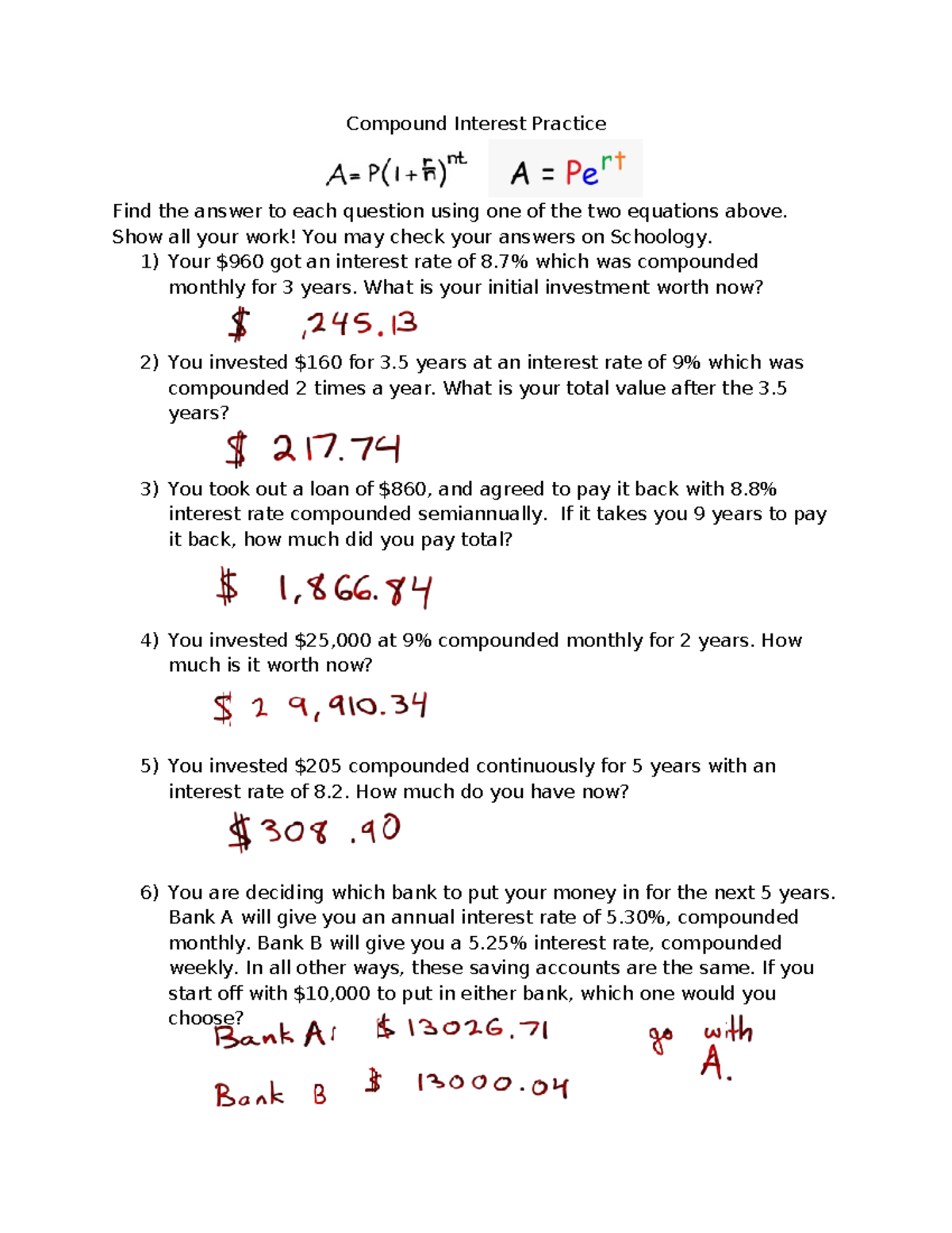 Compound Worksheet AK Interest - Help with compounds / practice ...