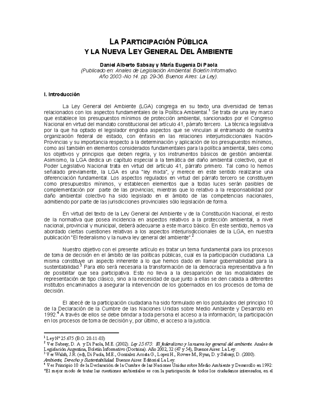 5.4 LGA Participacion Ciudadana Sabsay y Di Paola - LA PARTICIPACI”N P⁄BLICA Y LA NUEVA LEY ...