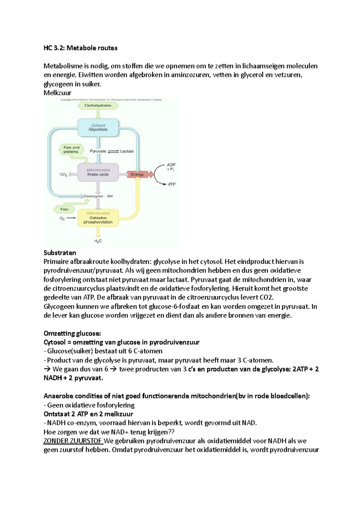 HC 3.2 Metabole routes - College-aantekeningen 3.2 - HC 3: Metabole ...