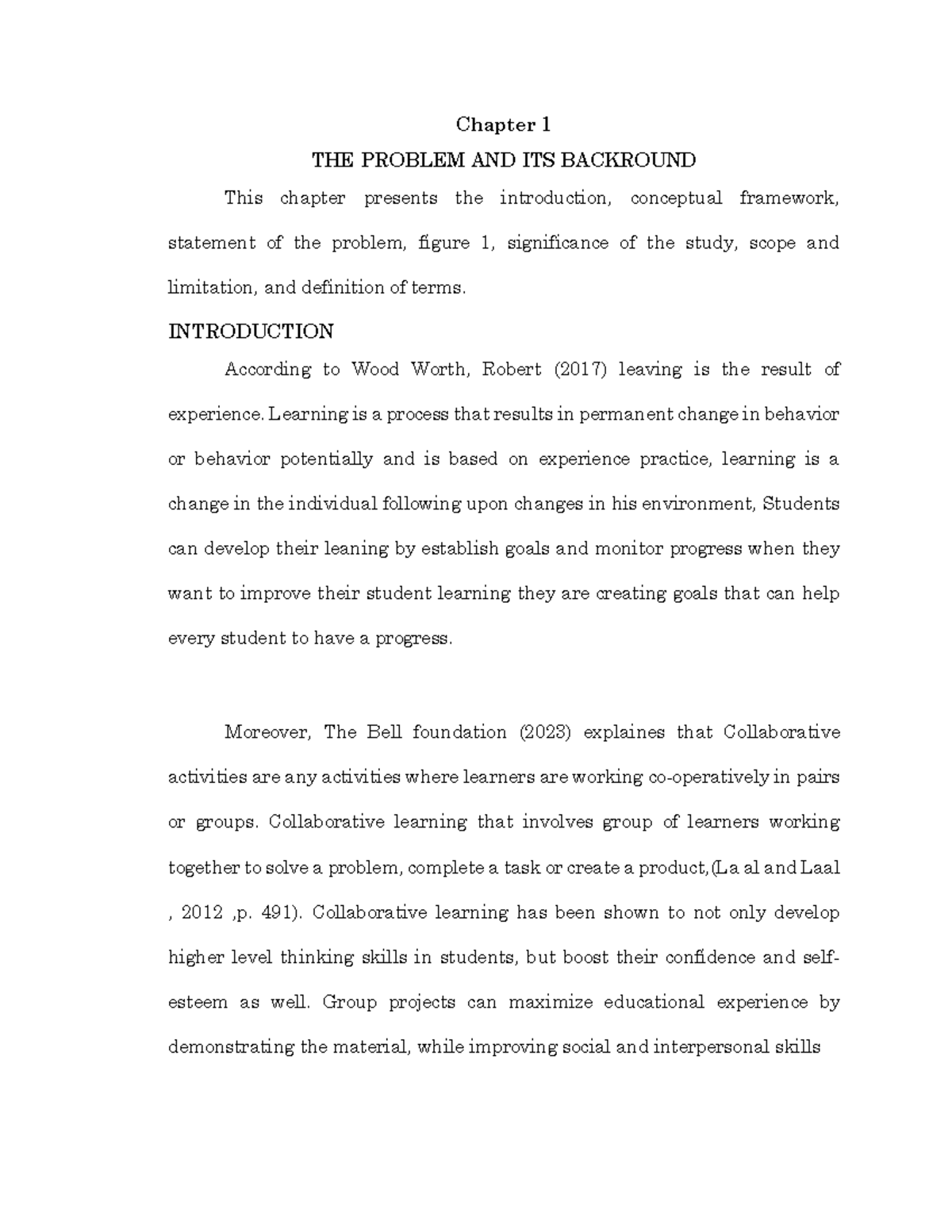 Chapter 1 G2 Humss - ksdwkwndkwndk - Chapter 1 THE PROBLEM AND ITS ...