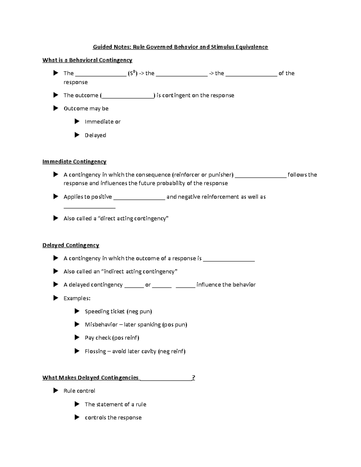 Guided Notes - The rule statement creates an _______ that establishes ...
