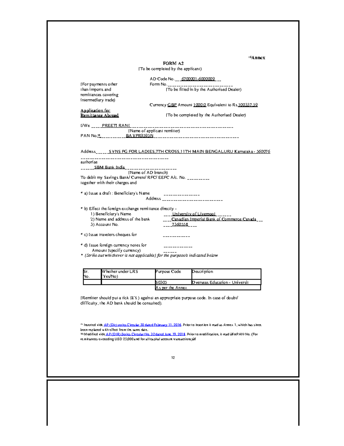 Download A2 (13) - CV Final year notes - 15 Annex FORM A (To be ...