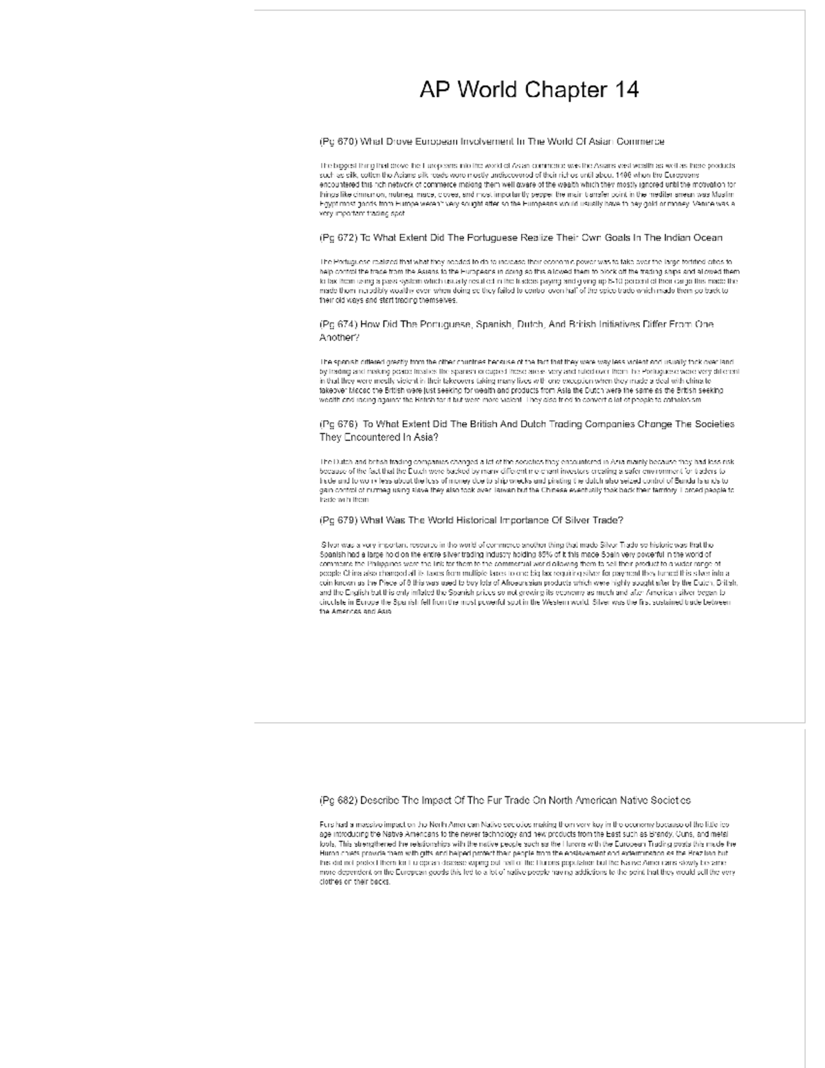 AP World Chapter 14 - Google Docs - Studocu